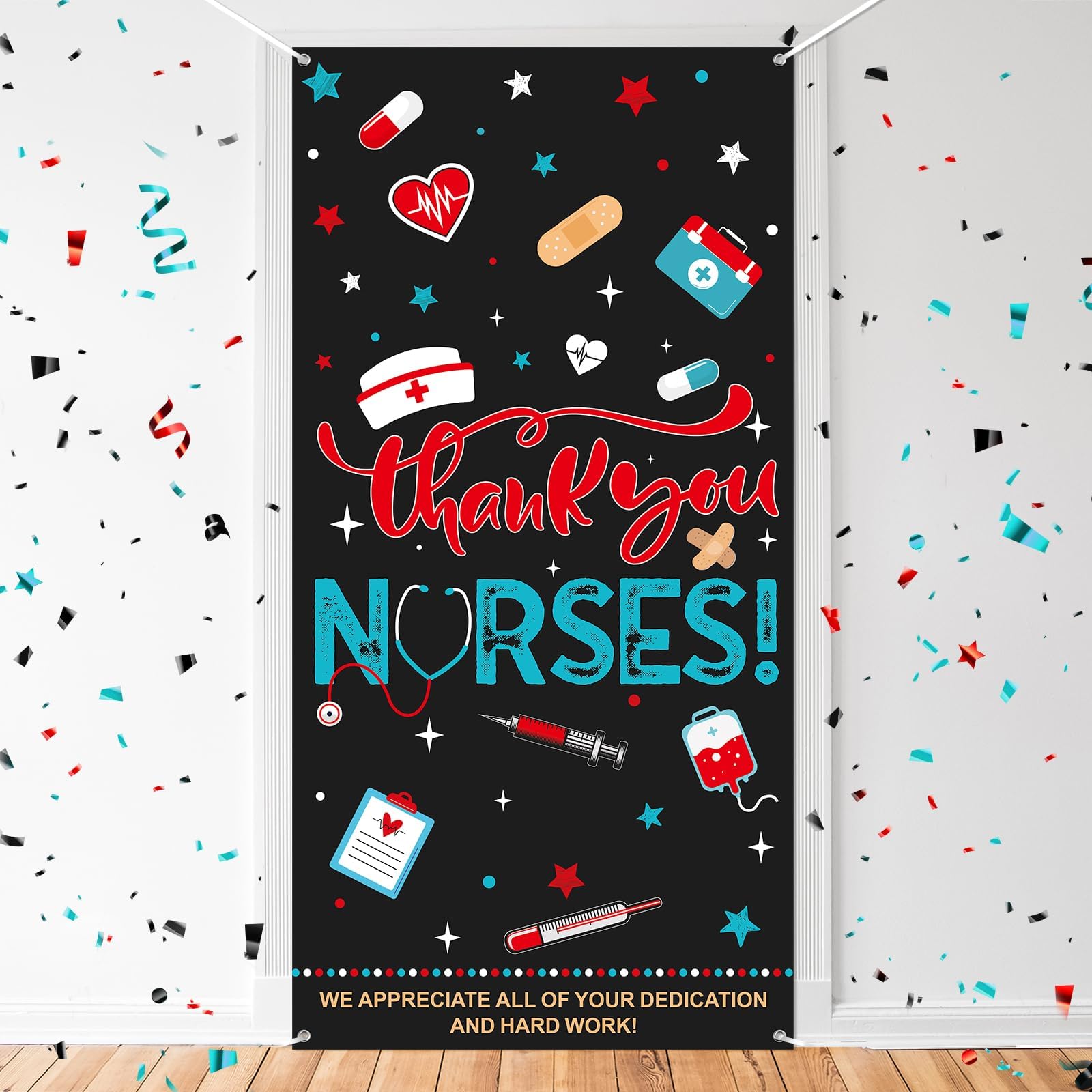 Amazon.com: Thank You Nurses Door Cover Nurses Week Door Banner Nurse ...