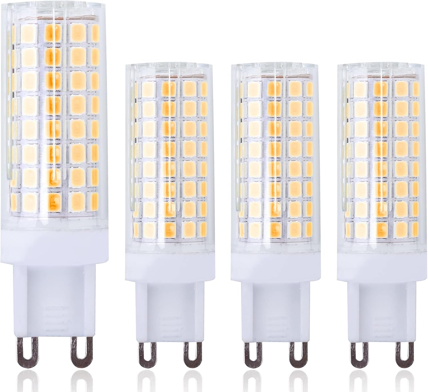 KIMROO 10W G9 LED Bulbs (4 Pack)-102 LEDs 2835 SMD 80W Halogen ...