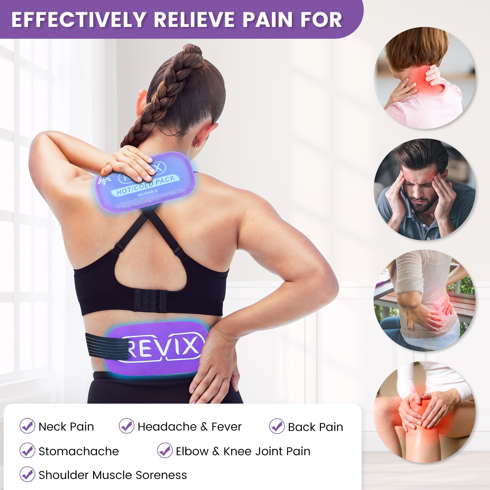 Snapklik.com : Gel Ice Pack For Pain Relief, 2 Pack Cold Packs For ...