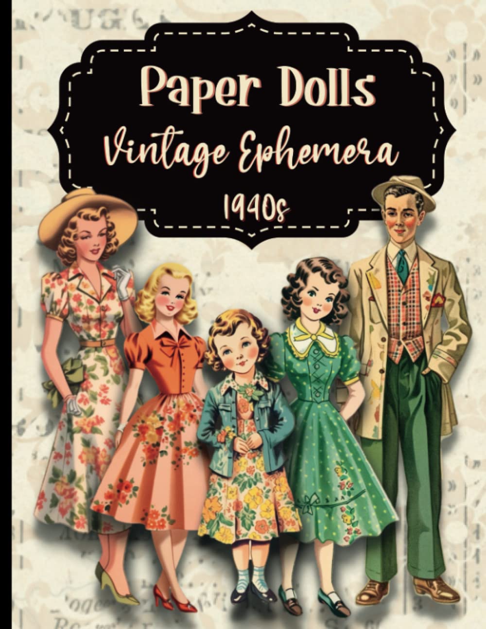 Amazon.com: 1940s Vintage Ephemera Paper Dolls: Matte Paper For Junk ...