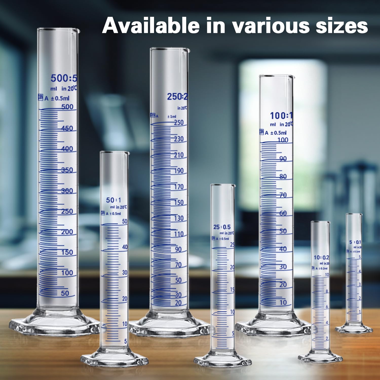 Snapklik.com : Thick Glass Graduated Cylinder Measuring Liquid Lab ...