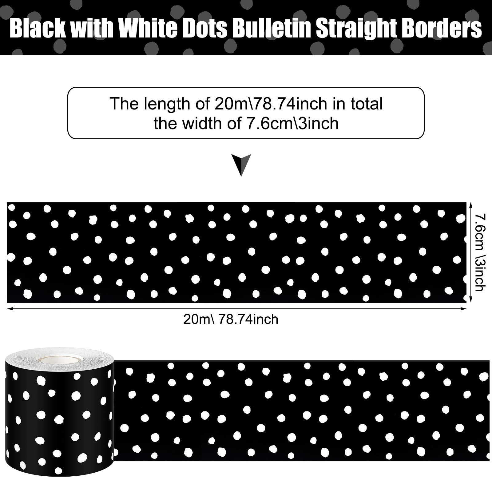 Snapklik.com : Zonon 65 Feet Bulletin Board Borders Black And White ...