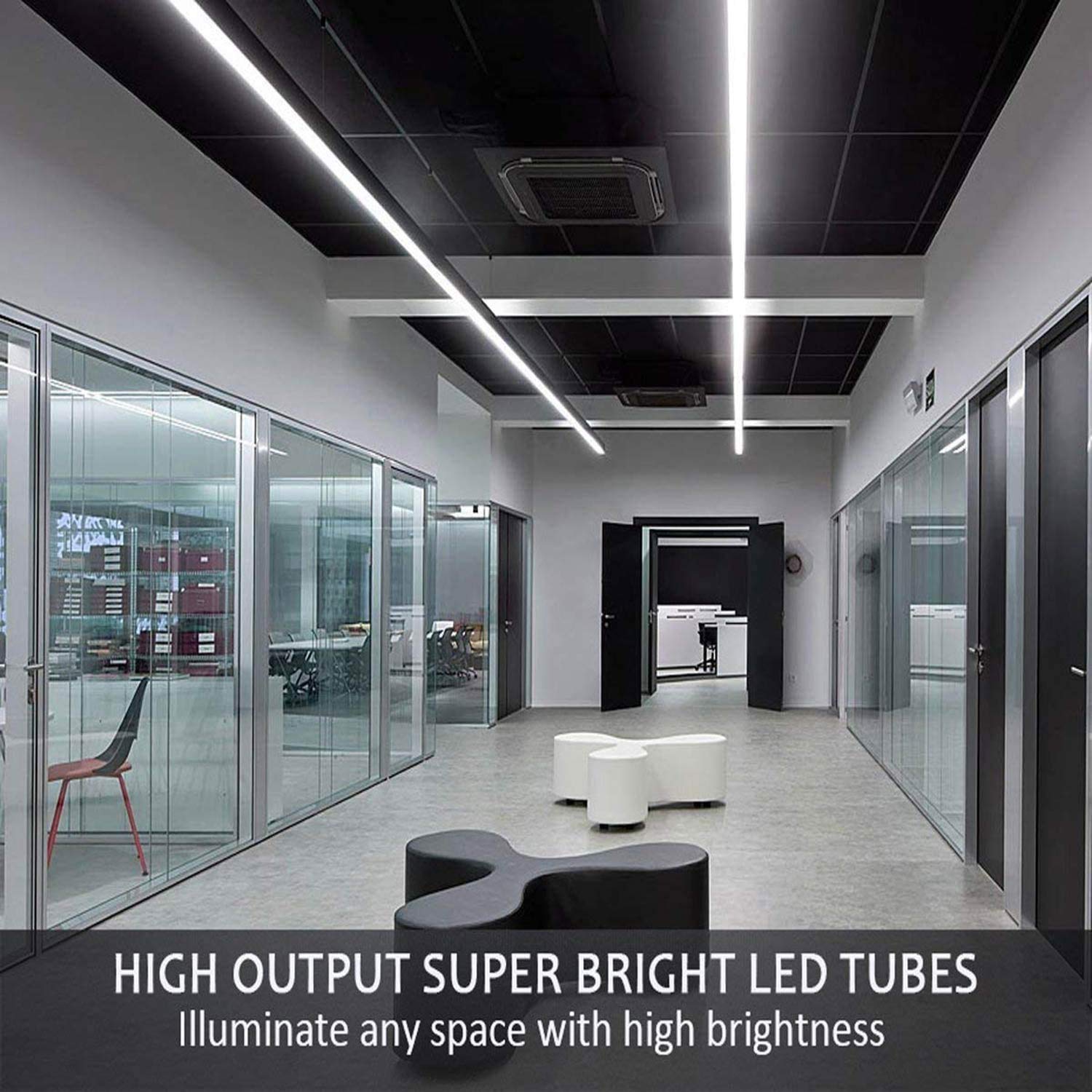 Led Office Lighting T8 Fixture T5 LED Louver Light Fixture Grille Lamp