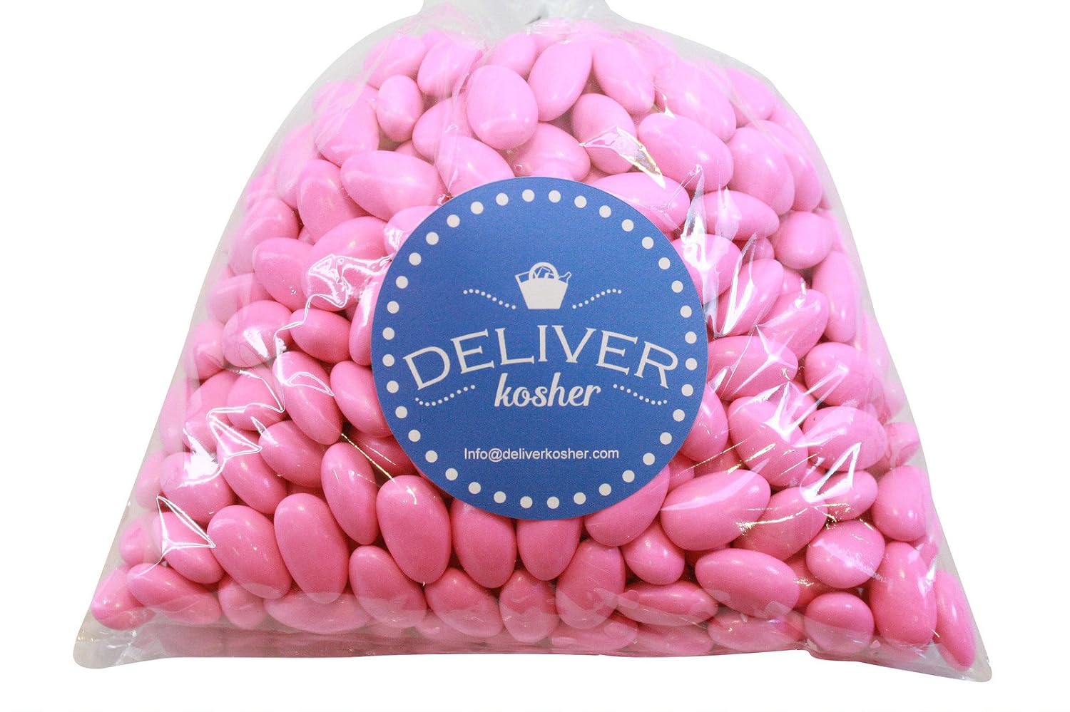 Amazon.com : Deliver Kosher Bulk Candy - Pink Jordan Almonds - 2lb Bag ...