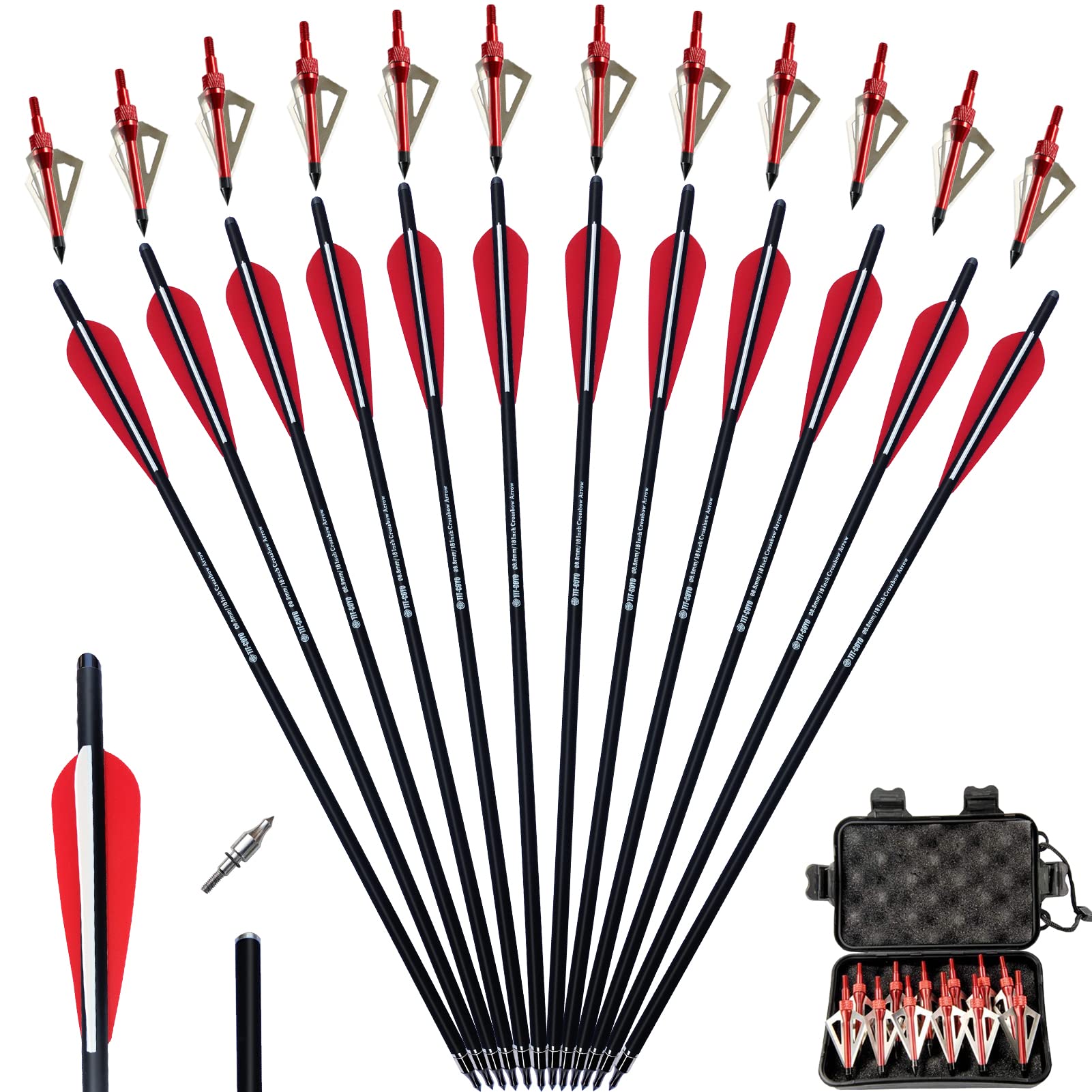 Arrows For Crossbows For Hunting 12-Pack Carbon Crossbow Bolts With ...