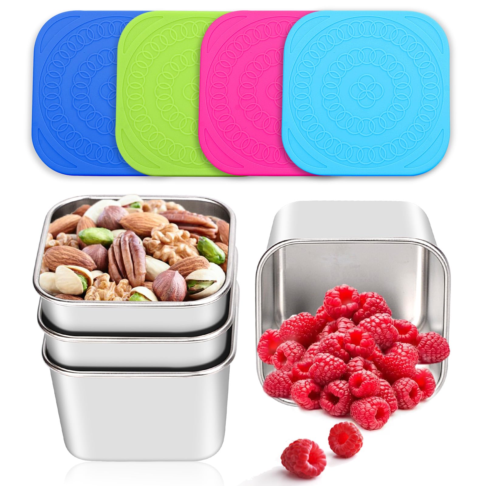 Amazon.com: Haldane Stainless Steel Snack Containers for Kids, Toddler ...