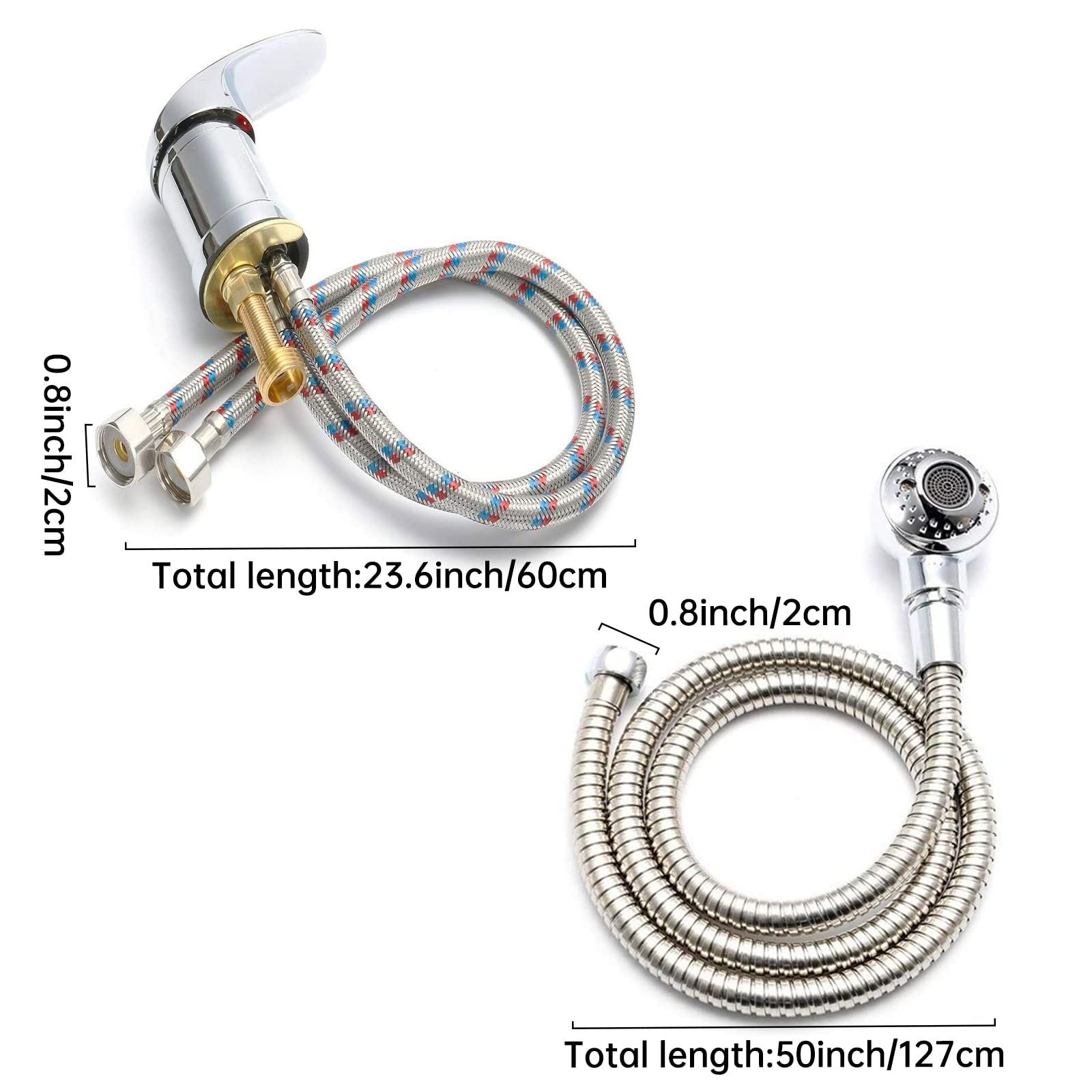 Mixer Taps Sprayer Set, Shower Head with Hose Handheld Shower Head ...