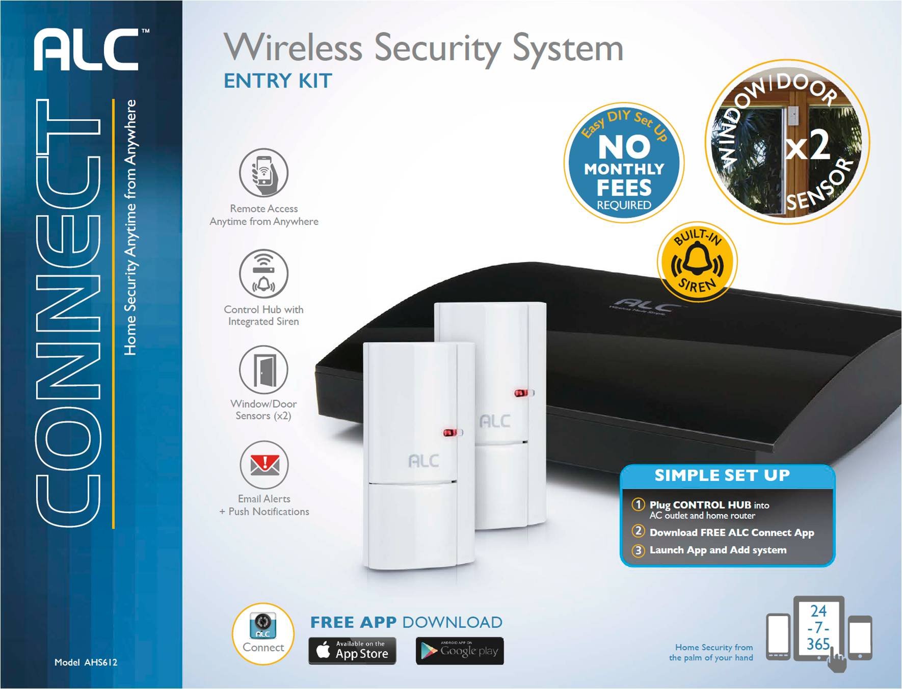ALC AHS612 Connect Home Wireless Security System is Customizable and ...