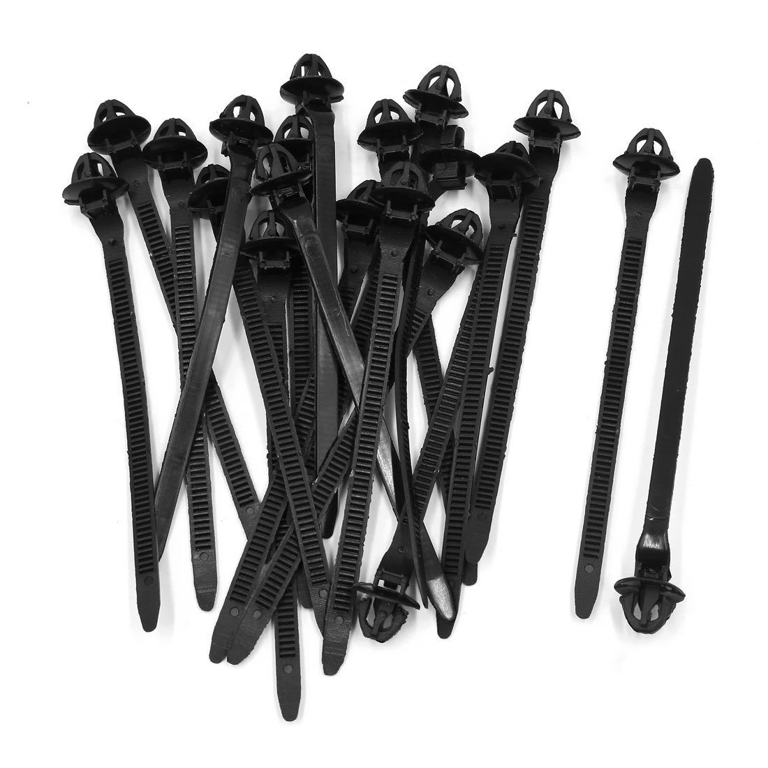Amazon.com: uxcell 20Pcs 5mm x 120mm Adjustable Plastic Push Mount Loop ...