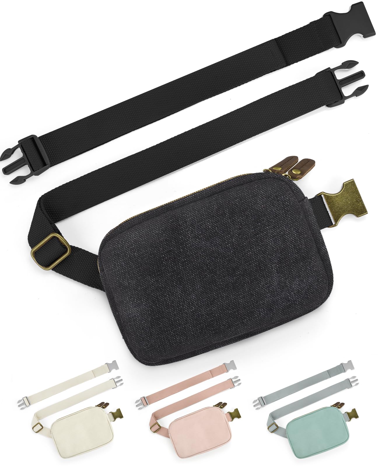 SMRITI Canvas Fanny Packs for Women, Belt Bag for men Adjustable ...