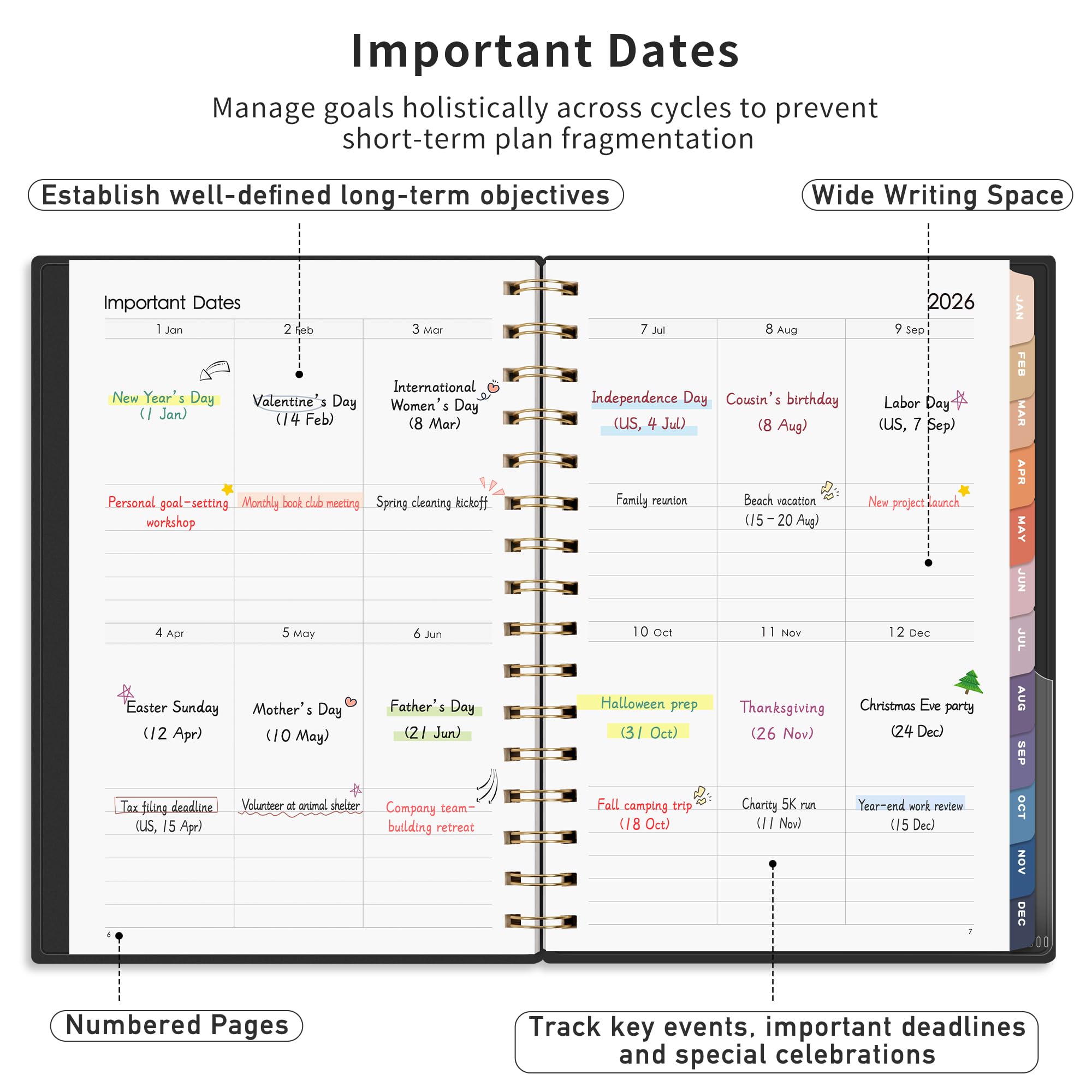 Snapklik.com : RETTACY 2026-2027 Monthly Planner, Jan 2026 - Dec 2027 ...