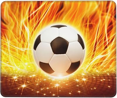 Personalised Extended Football Desk Mat Mouse Pad with Text Name ...