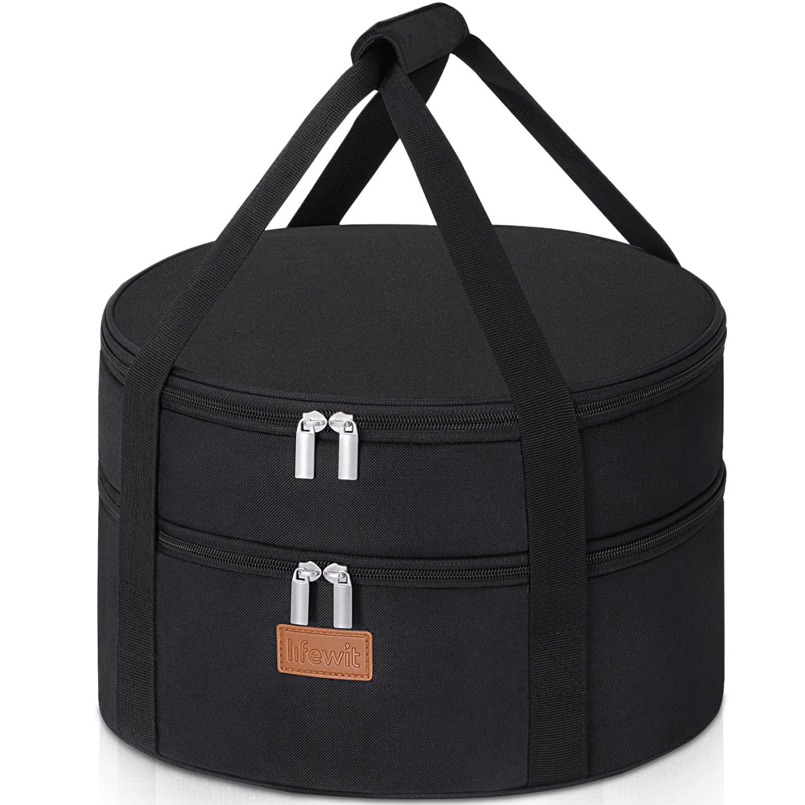 Amazon.com: Lifewit Round Double Decker Insulated Casserole Carrier for ...