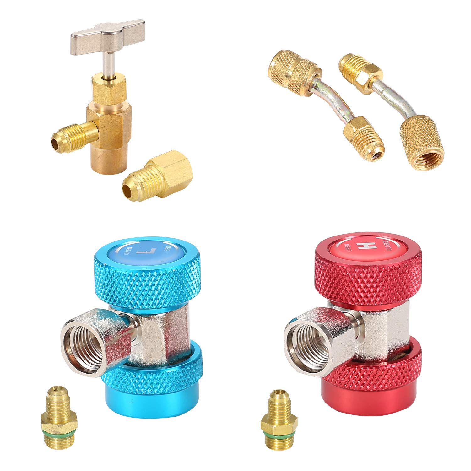 Ac R134a Freon Charging Refrigerant Kit Including Ac R134a Adapters ...
