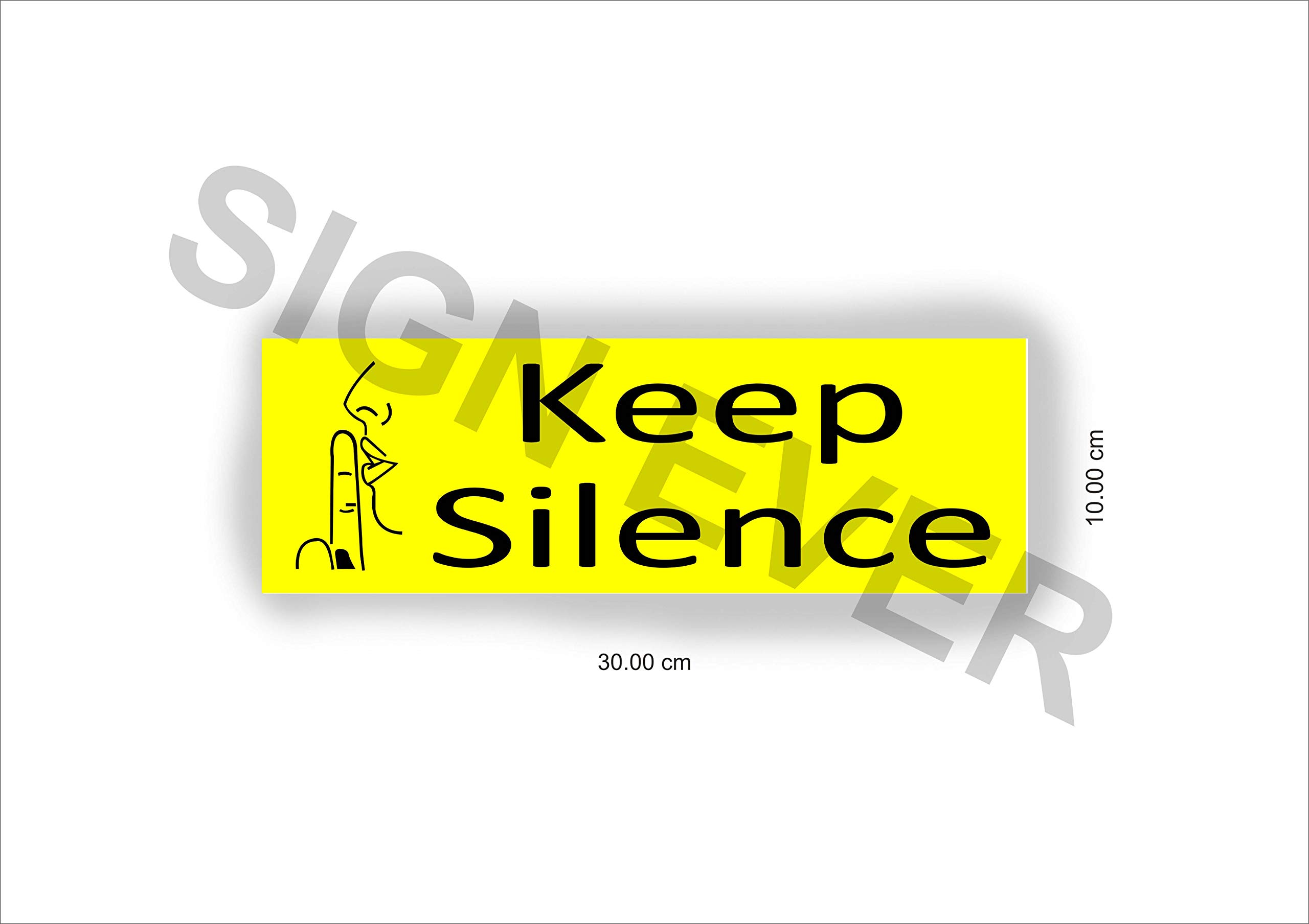 Buy SIGN EVER Keep Silence Sign Board Bank Office Hospital School ...