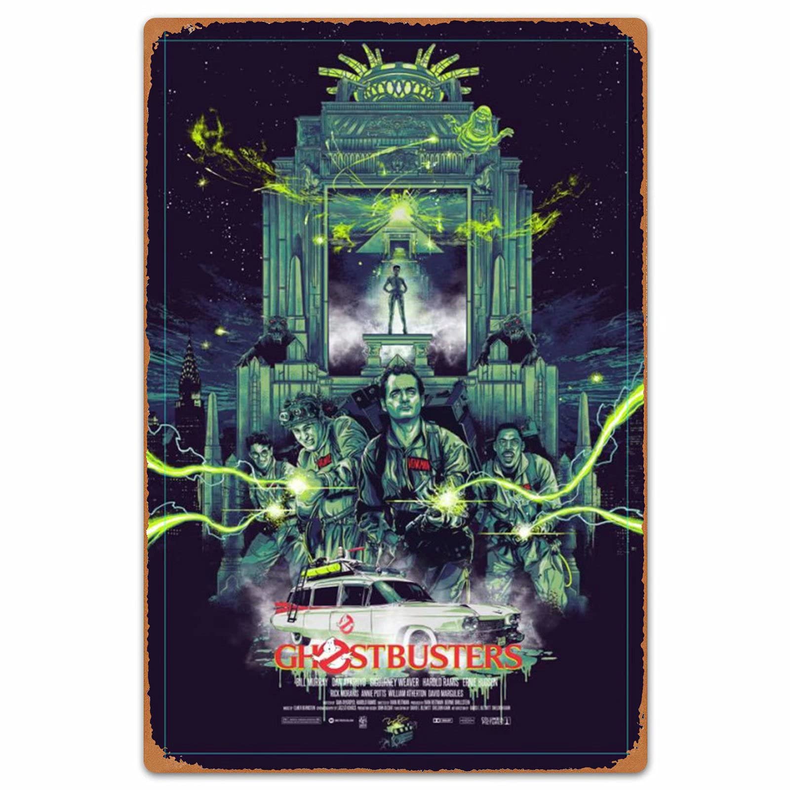 Amazon.com: OKMJ Ghostbusters Movie Poster Retro Metal Tin Sign Vintage ...