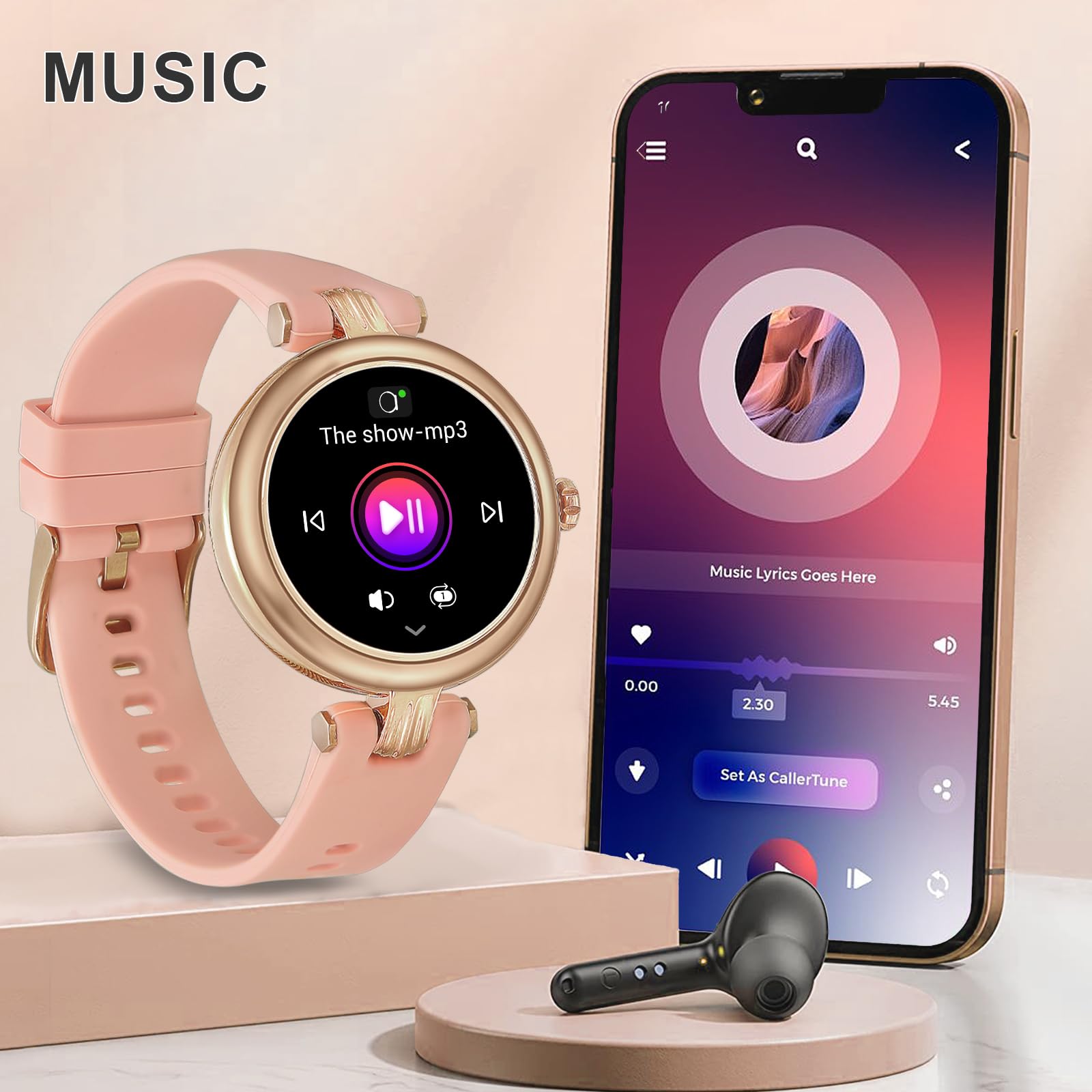 Snapklik.com : Niolina Smart Watch For Women(Make/Receive Calls) 1.09 ...