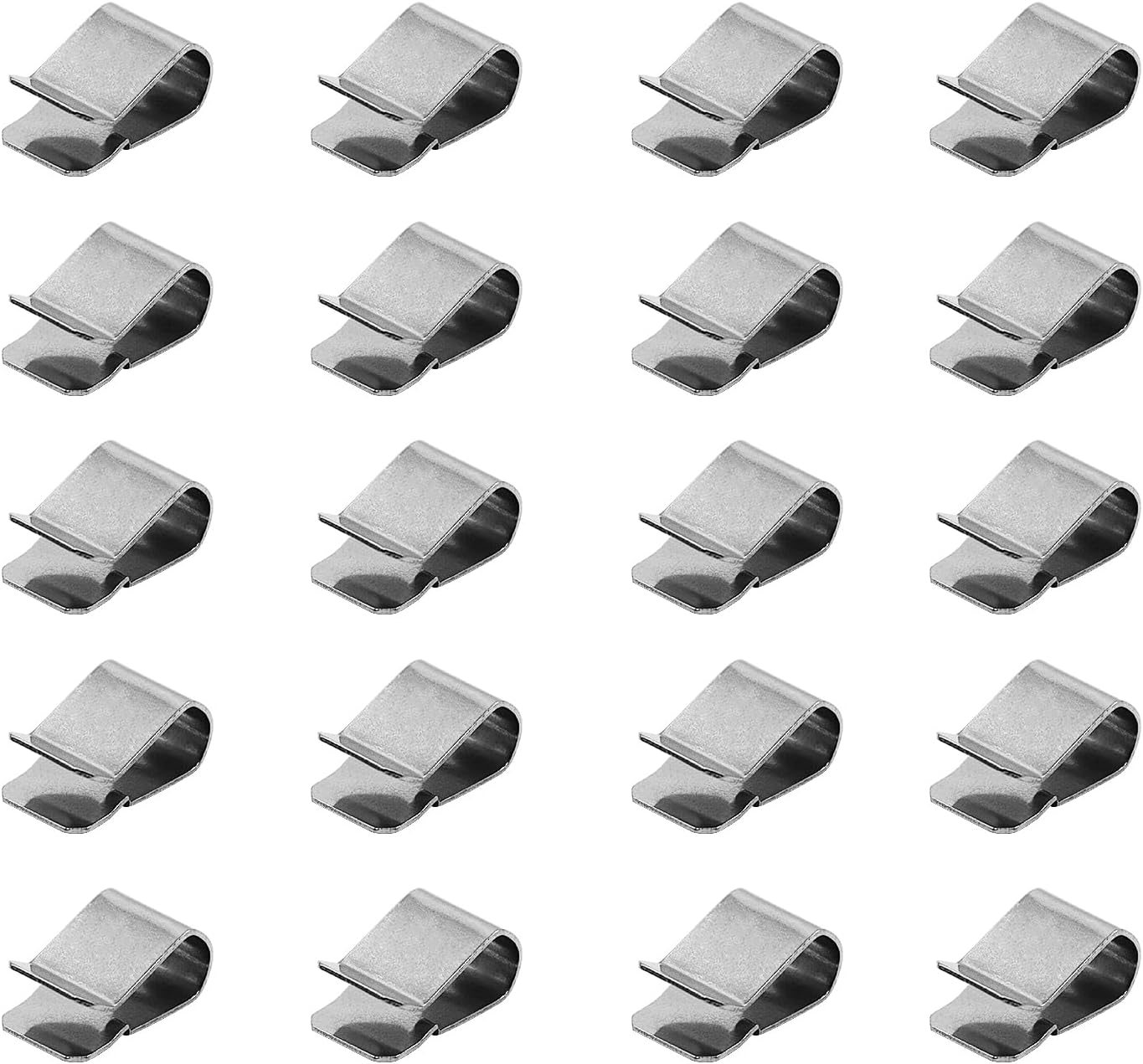 Amazon.com: MC MEICHUANG 30pcs Stainless Steel Spring U Clip Silver ...