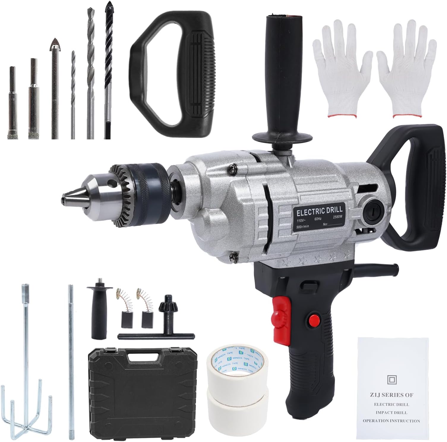 Amazon.com: Ridgid 1/2 in. Spade Handle Mud Mixer - R7122 - (Bulk ...