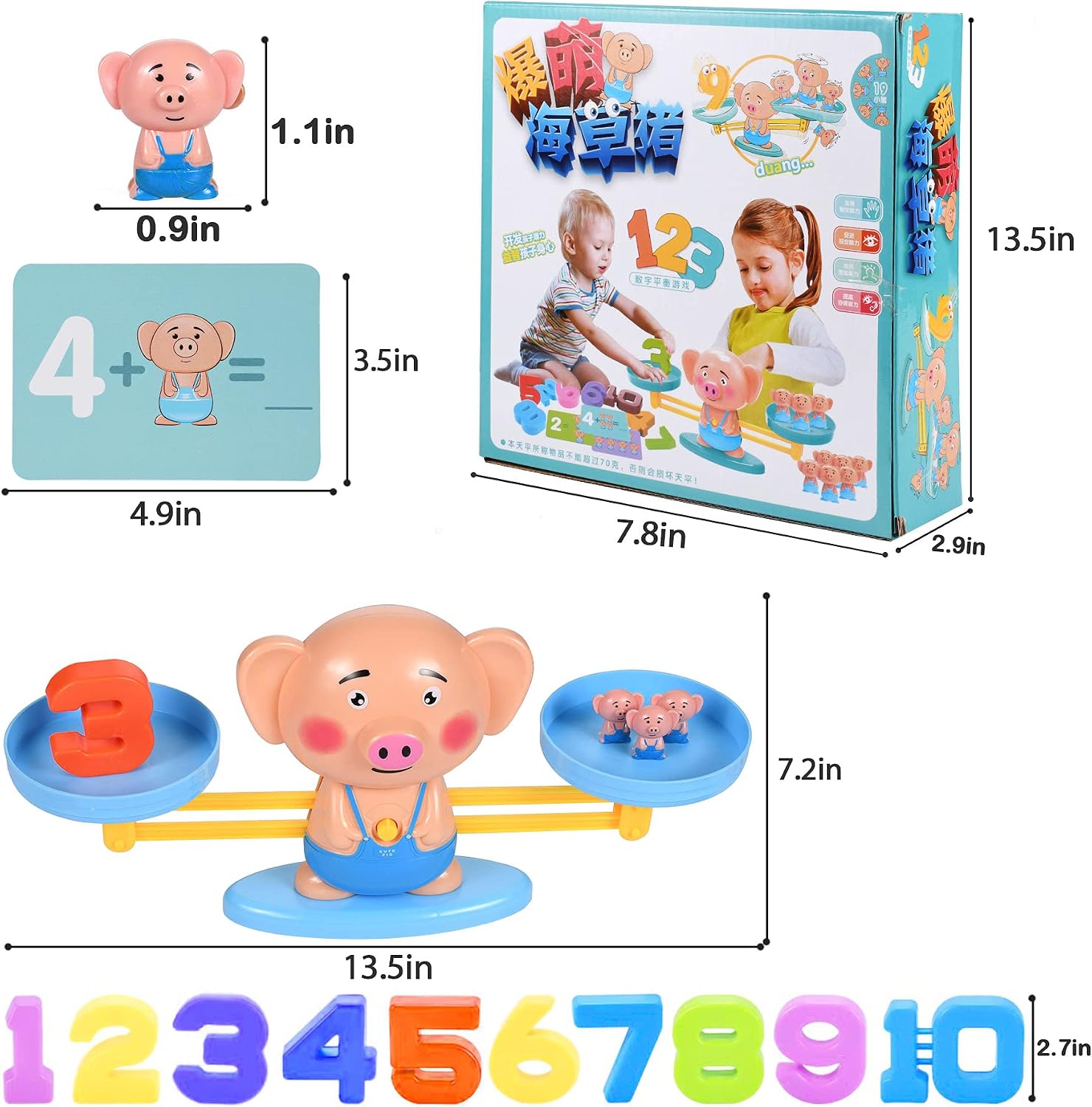 Montessori Maths Scales Toy, Balance Toy Scale for Children, Counting ...