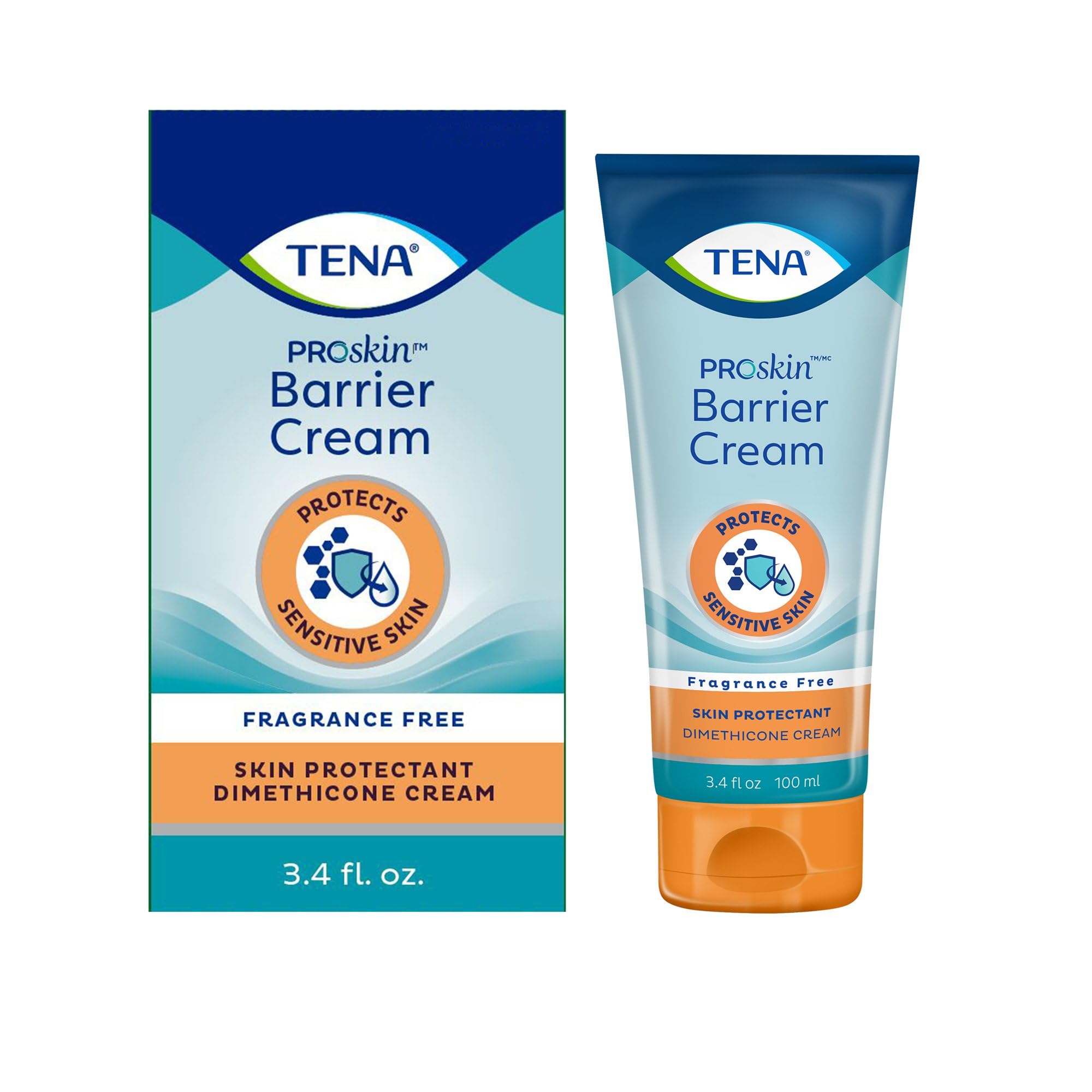 Amazon.com: Tena Proskin Barrier Cream Unscented Skin Protectant Cream ...