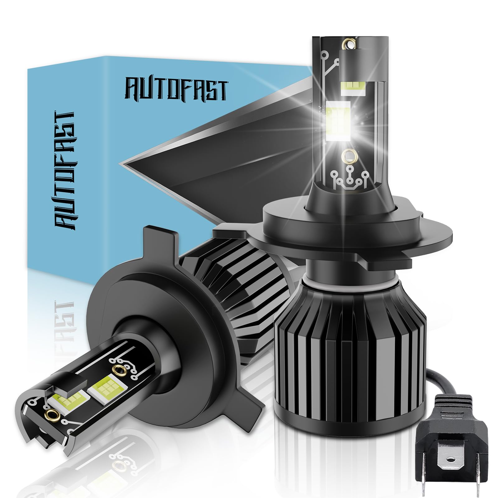 AUTOFAST Led H4 Kit De Faros Auto,Luces Led H4 Para Carro，Focos Hb2 ...