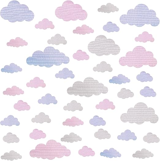Amazon.com: Cloud Wall Decals Peel and Stick Blend Color Cloud Decor ...