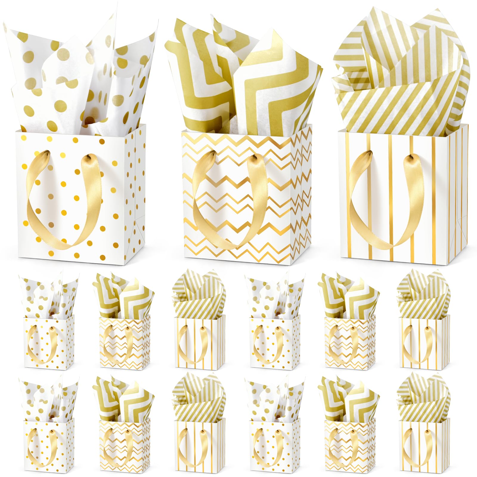 Amazon.com: DOYIDE 30 Pcs Small Gift Bags with Handles, 4x2.75x4.5inch ...