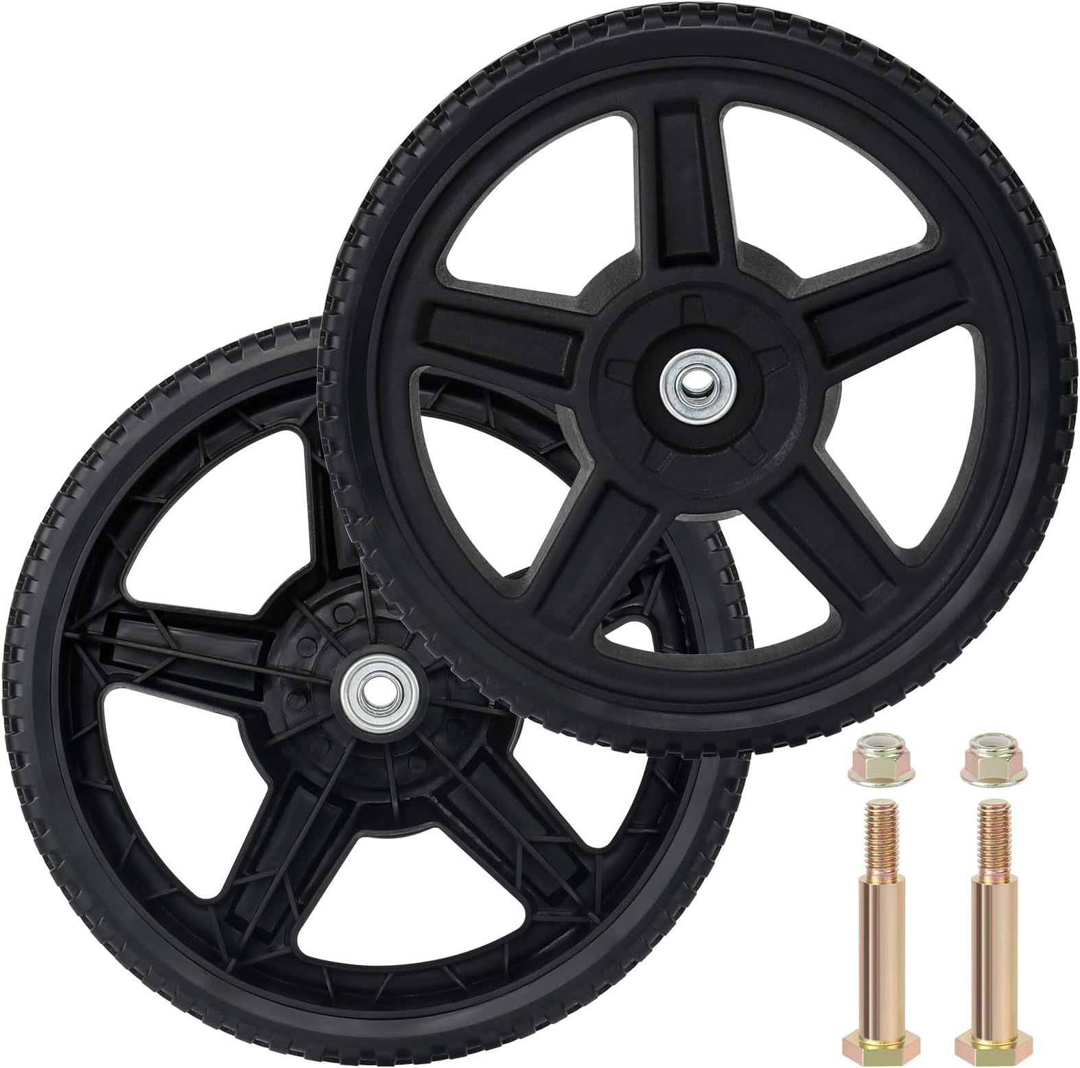 CheeMuii 12 Inch Lawn Mower Wheels 2 Pack 12" Push Lawn Mower Wheels ...