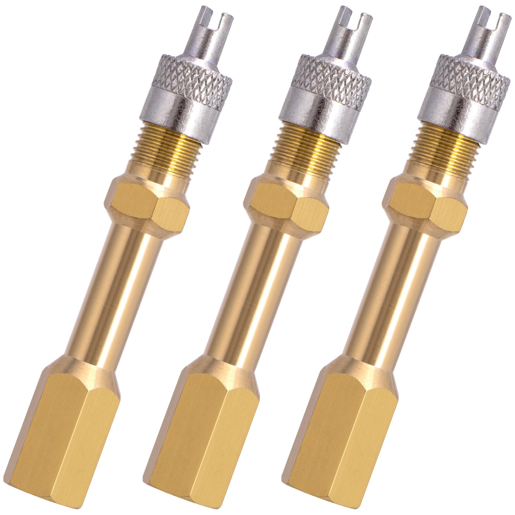 Amazon.com: HINZIC 3 Pack 50mm x 7mm Brass Tire Valve Extension Adaptor ...