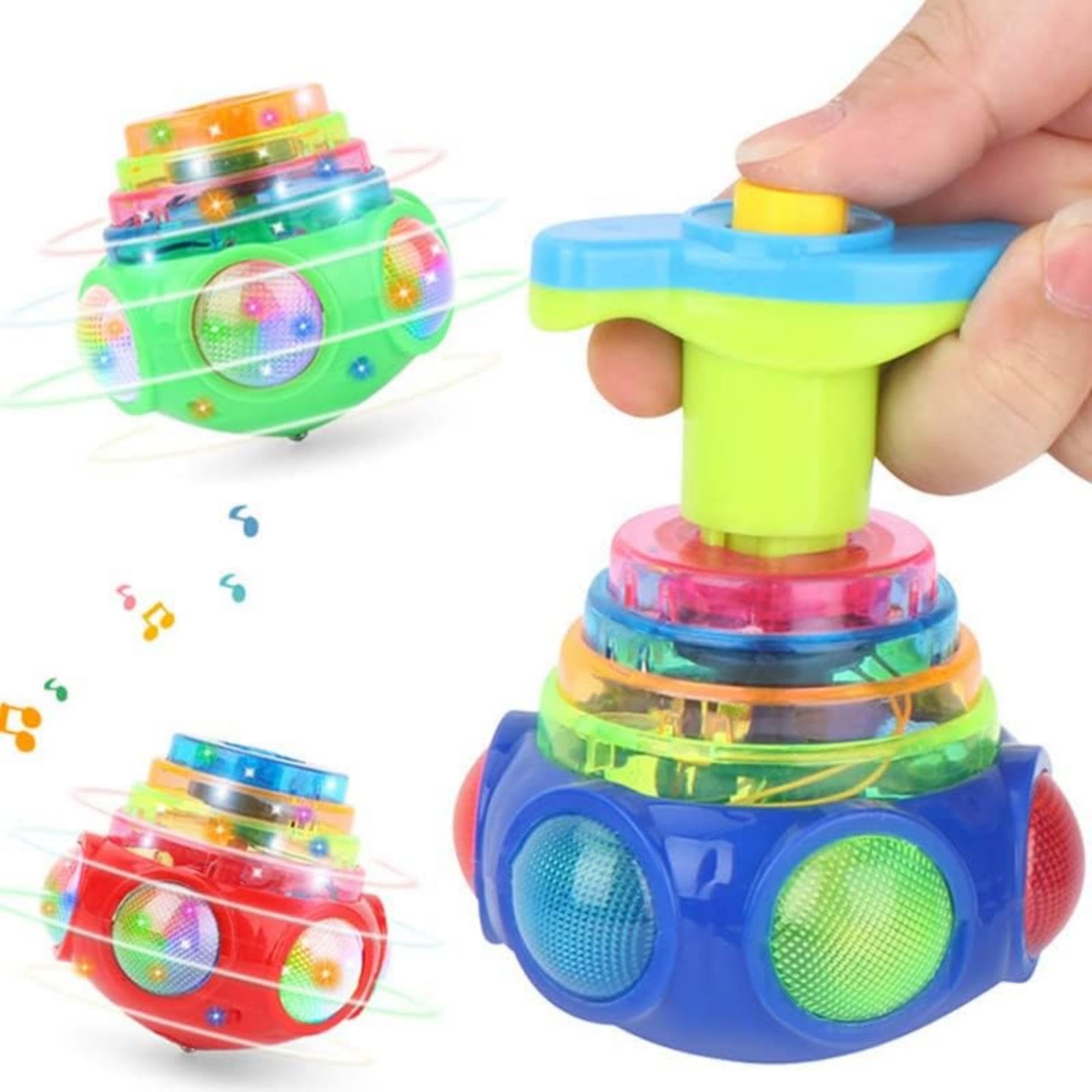 3 Pieces Light up Spinnin-g Toys, Flashing Spinnin-g Top Gyroscope Toy ...