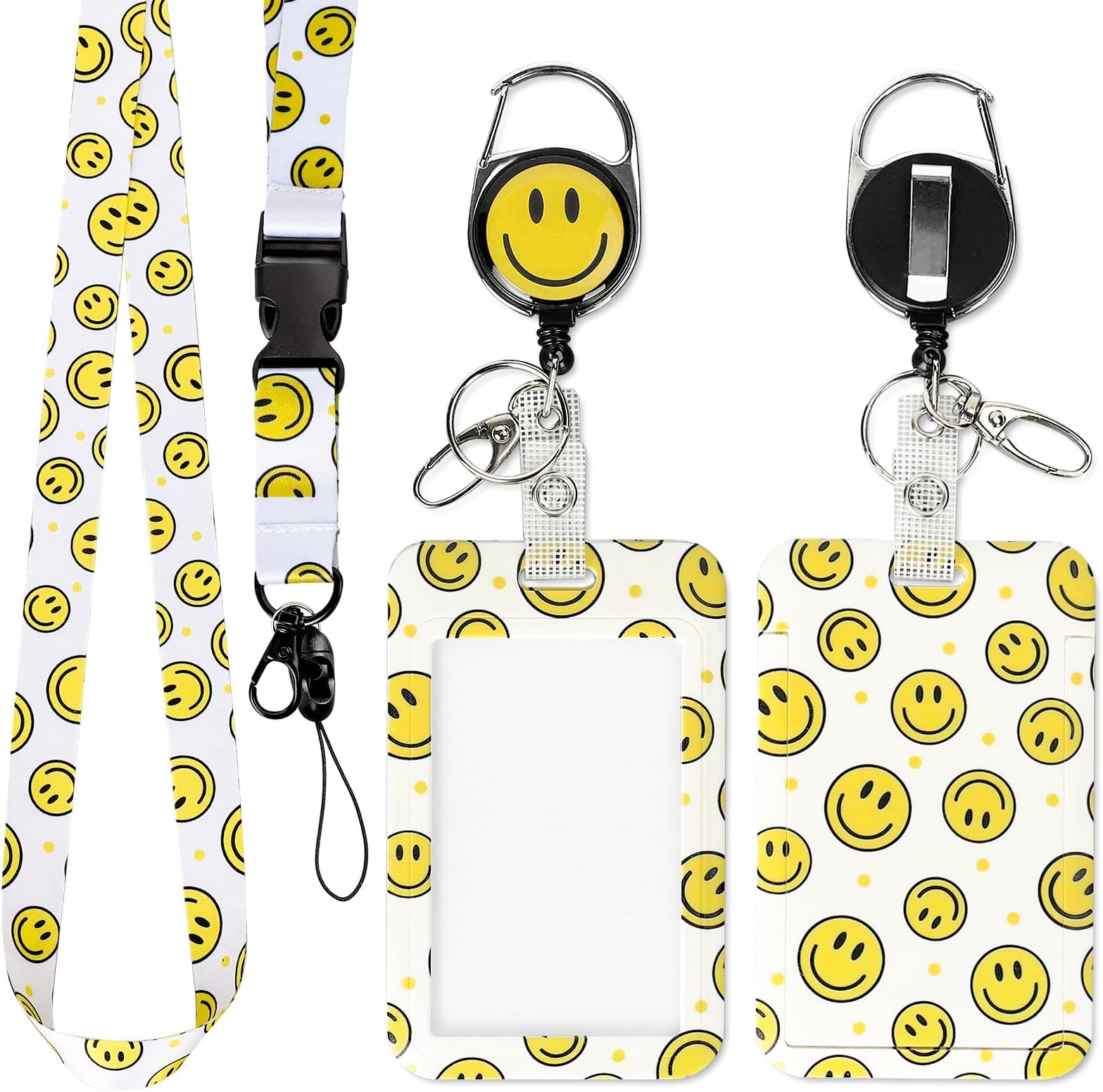 Amazon.com : Plifal ID Badge Holder with Lanyard and Retractable Badge ...
