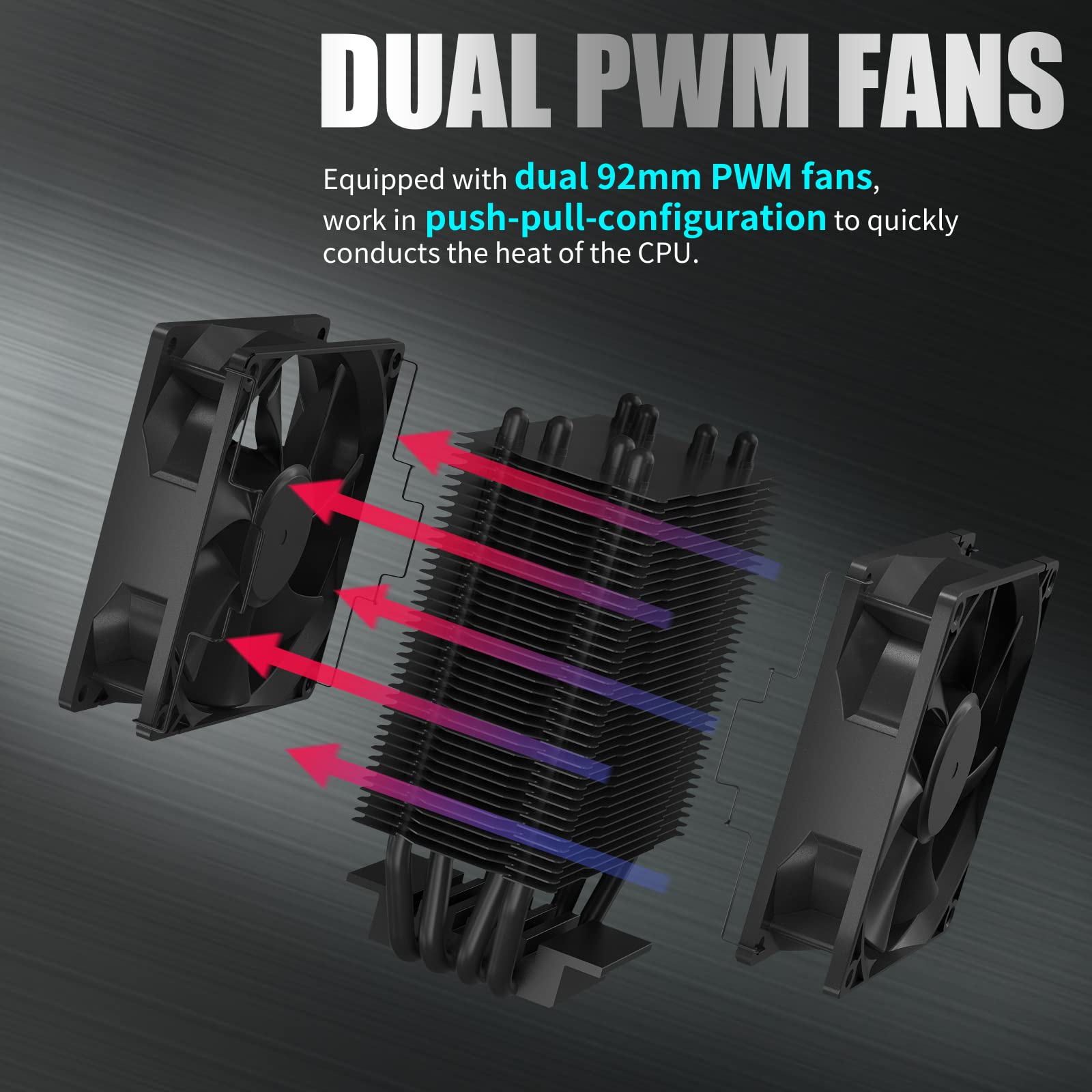 Snapklik.com : upHere A94K CPU Air Cooler,Single-Tower