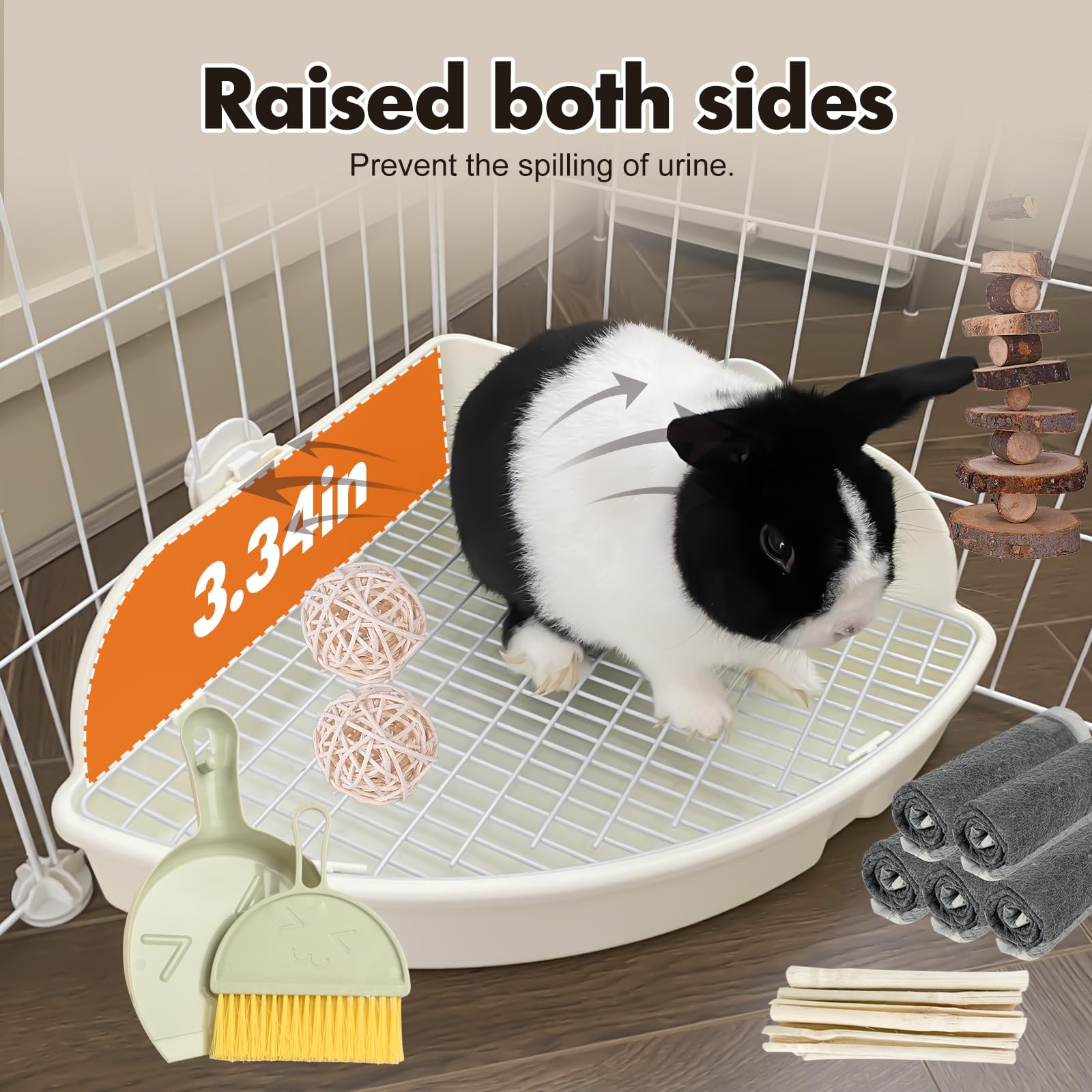 Snapklik.com : RUBYHOME Rabbit Litter Box Large Bunny Guinea Pig Corner ...