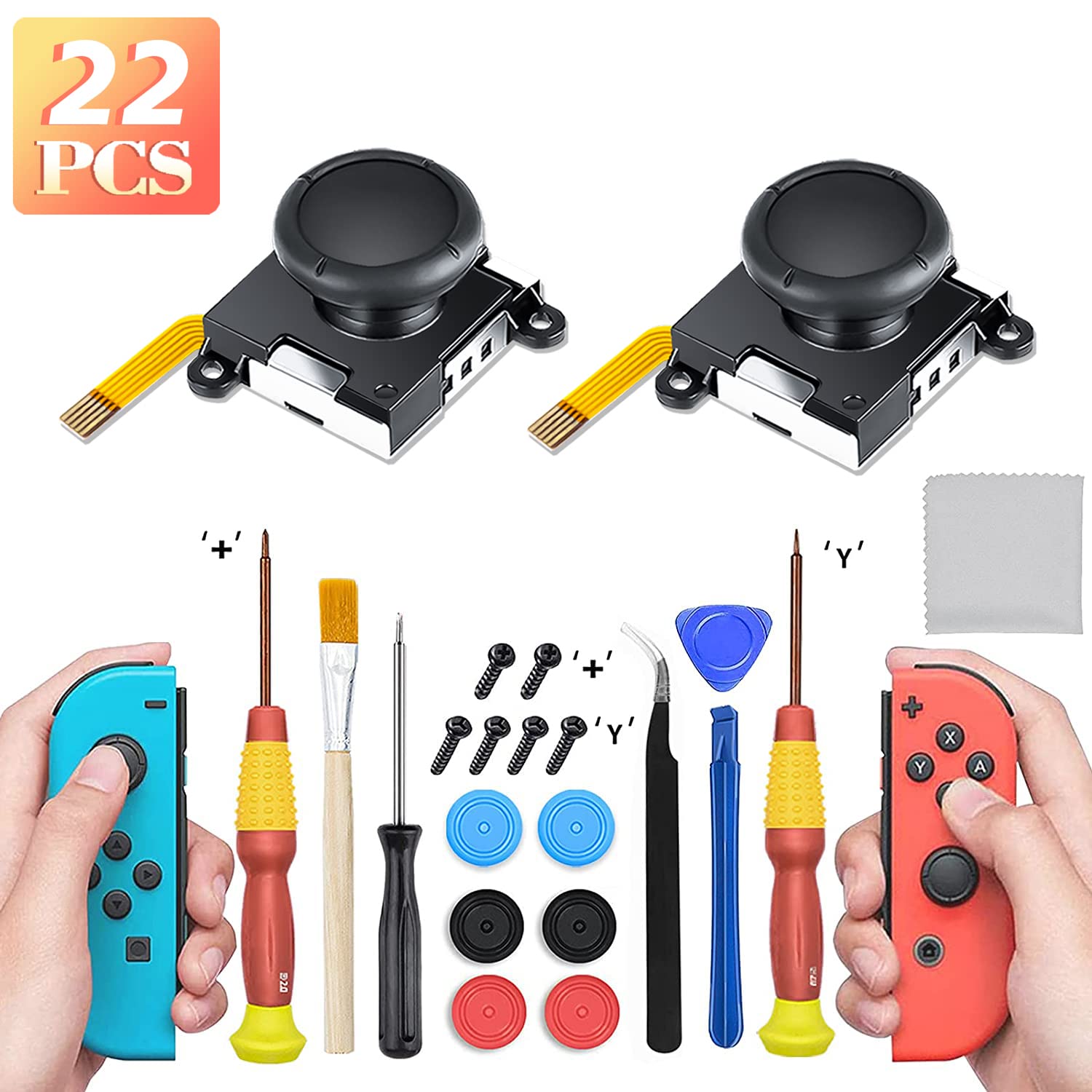 Amazon.com: (2 Pack) Joycon joystick replacement, Replacement Joystick ...