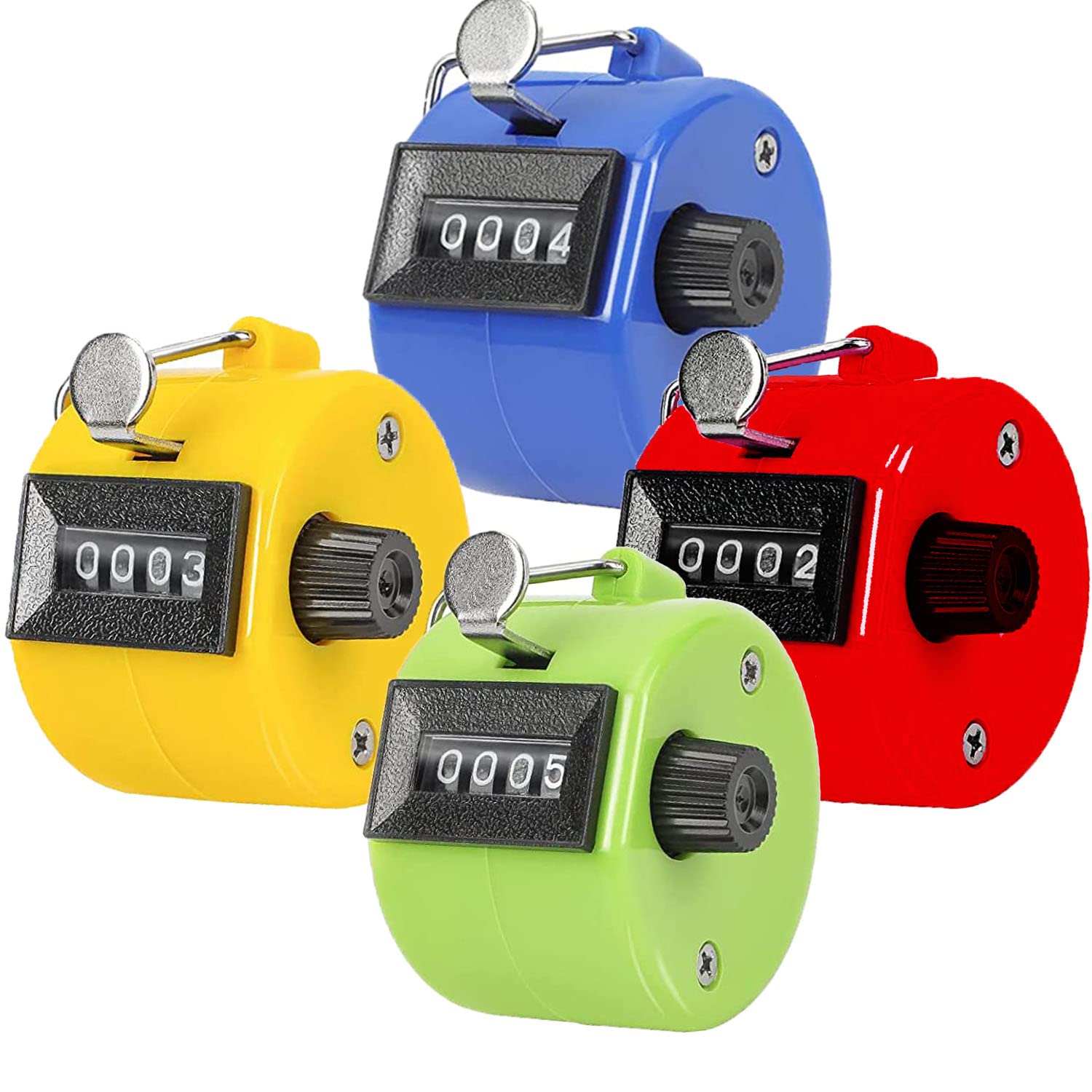 Snapklik.com : Hand Tally Counter 4-Digit Counter Clicker Mechanical ...