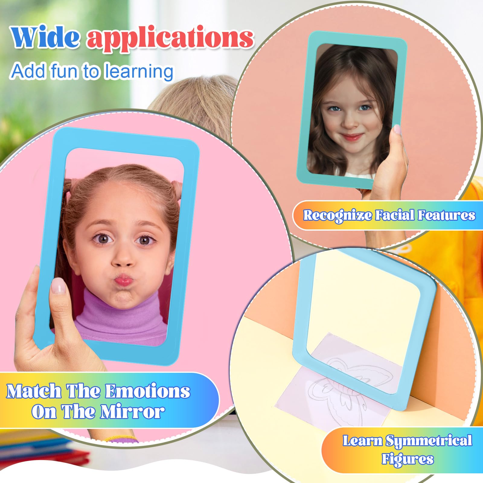 Snapklik.com : Dandat 10 Pcs Small Mirrors For Kids Toddler Mirror ...
