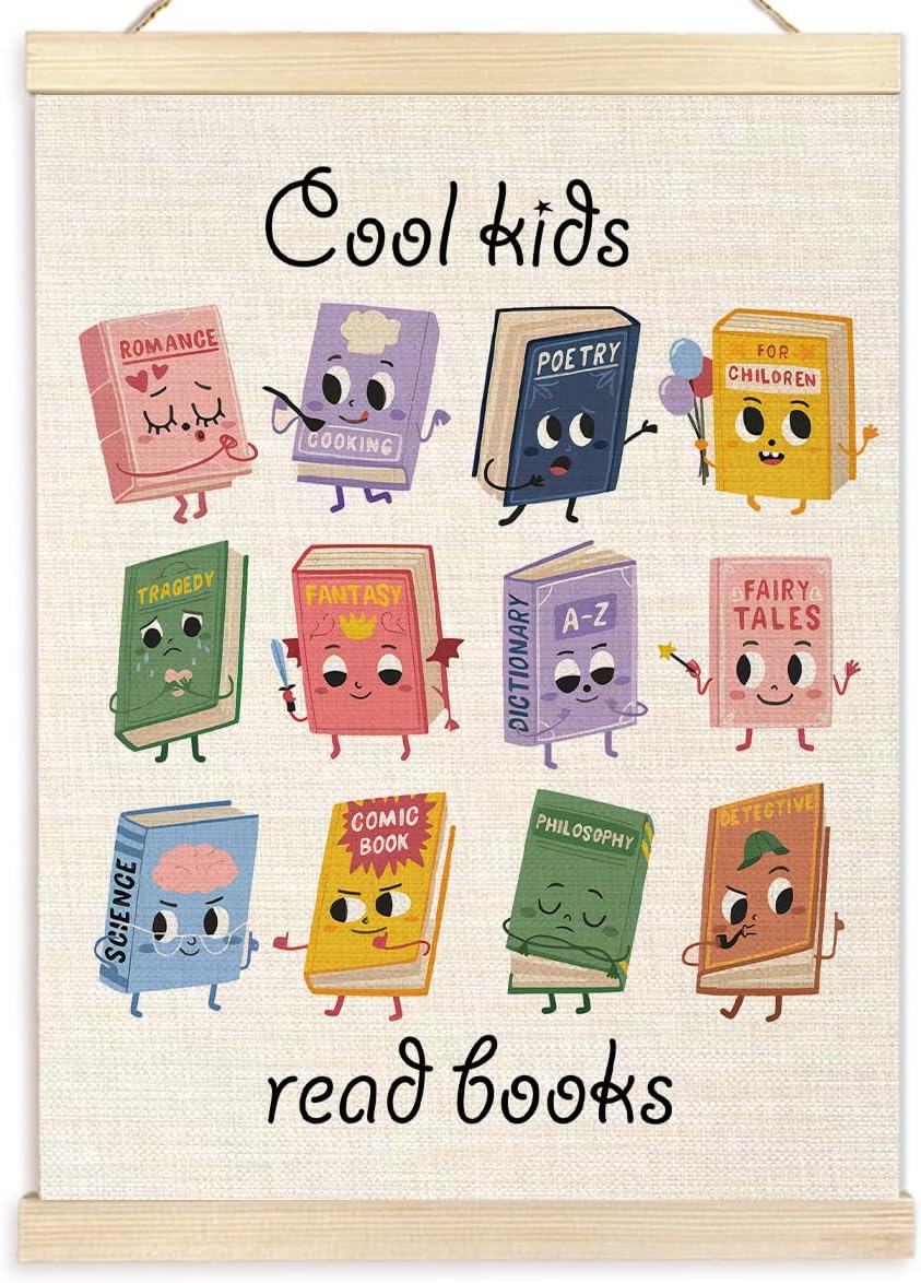 Amazon.com: Ecezatik Cool Kids Read Books Poster Hanger Frame ...