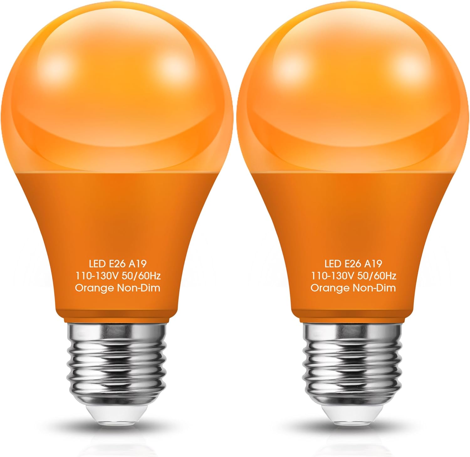 DORESshop Orange LED Light Bulb, 60W Equivalent, 720 Lumens, A19, E26 ...
