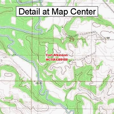Amazon.com : USGS Topographic Quadrangle Map - Fort Atkinson, Iowa ...