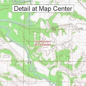Amazon.com : USGS Topographic Quadrangle Map - Fort Atkinson, Iowa ...