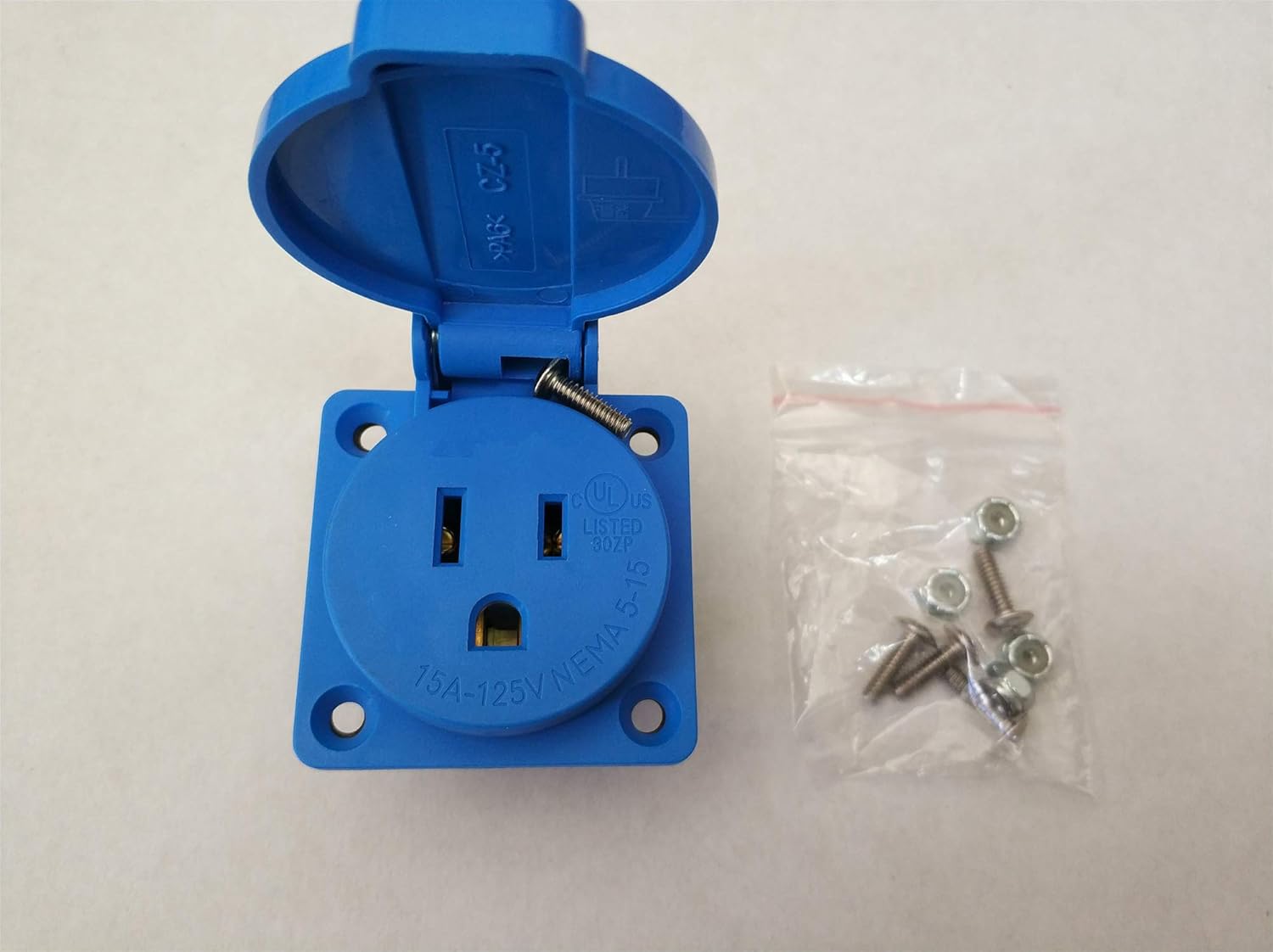 Waterproof Panel Mount,Generator NEMA 5-15R Socket & Receptacle,15A ...
