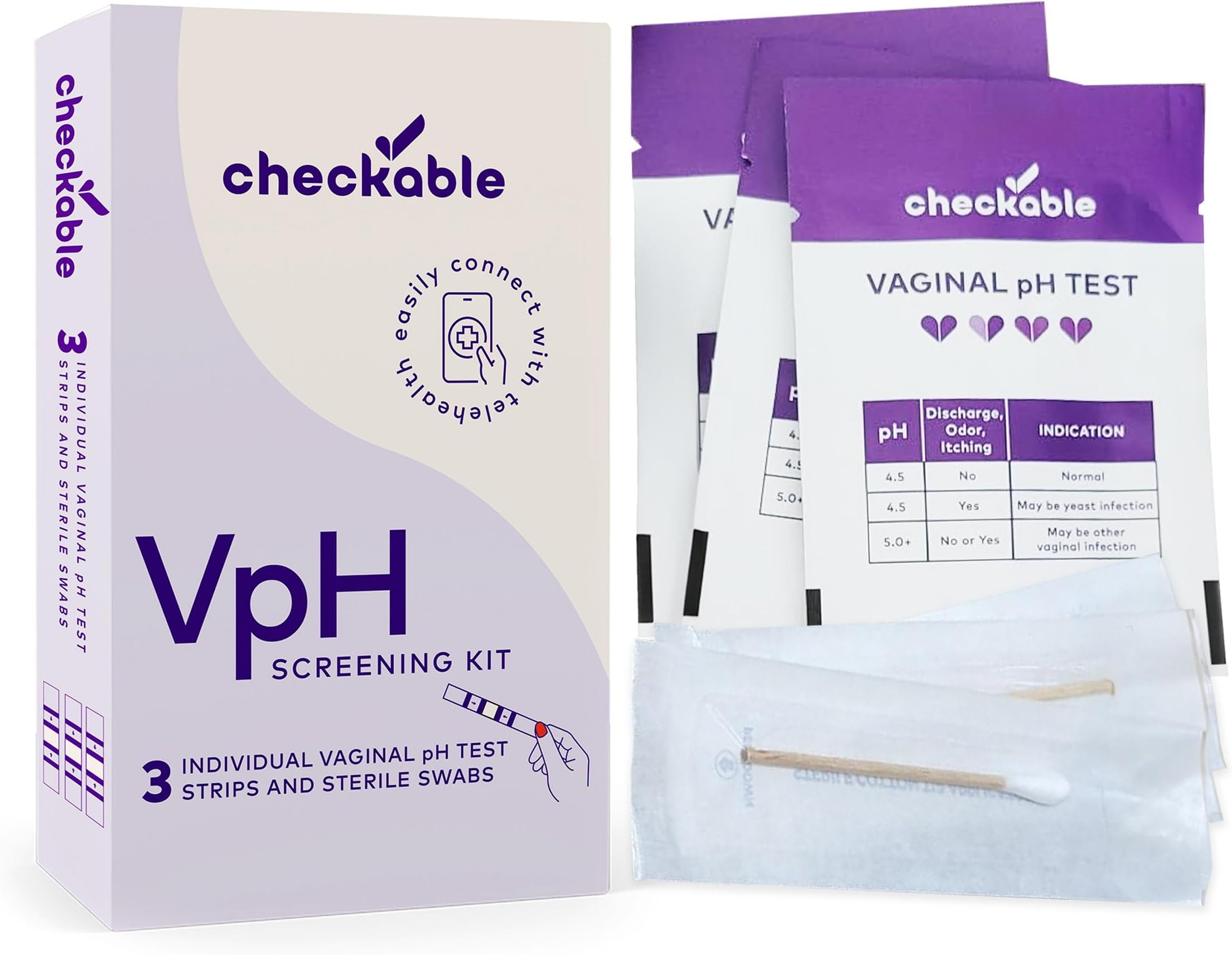 Amazon.com: Checkable Vaginal pH Test Strips, Home Yeast Infection Test ...