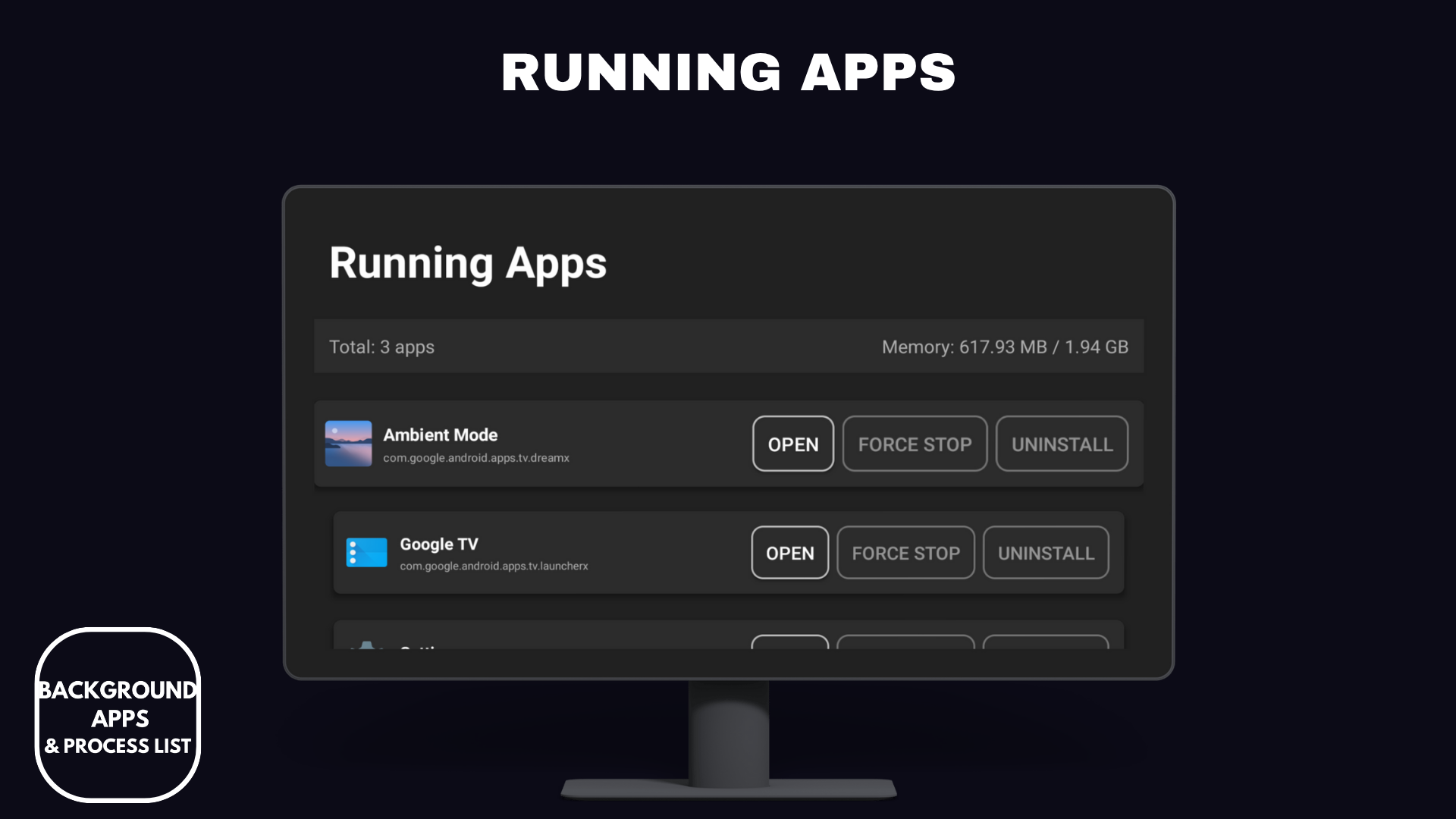 Background Apps & Process List : for Fire TV & Fire Tablets - App on ...