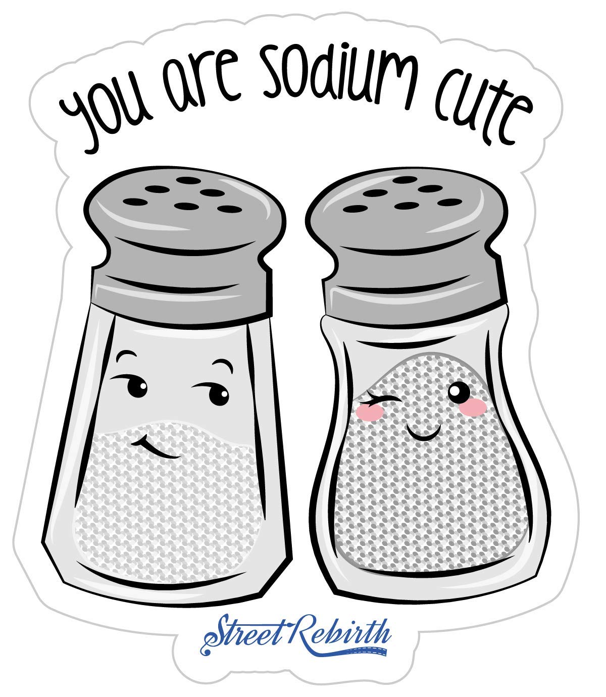 Amazon.com: Sodium Cute Sticker, So Damn Cute - 4 Inch Water Proof ...
