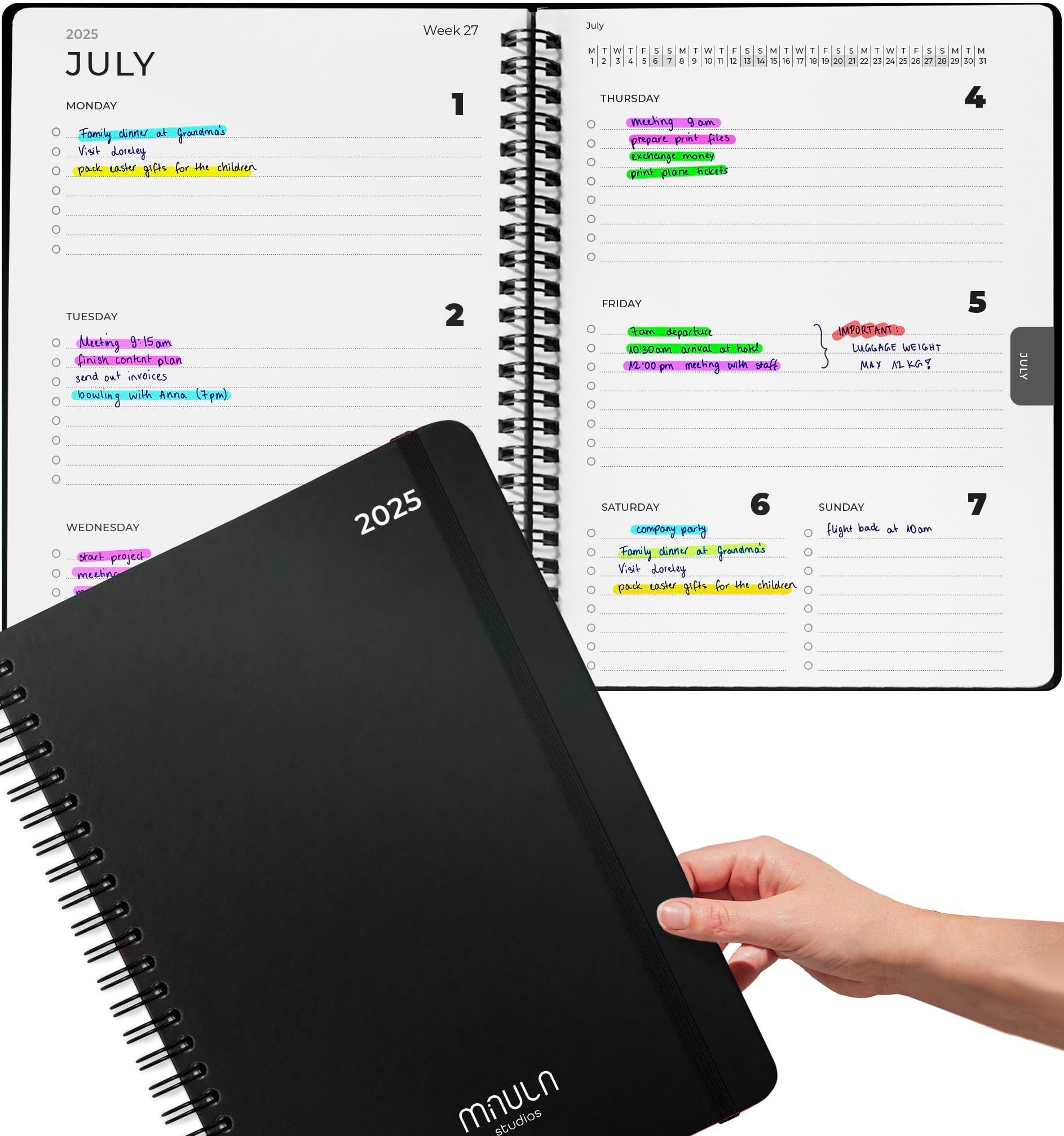Buy A4 Diary 2025 - Appointment Planner 2025 - Big Work Diary 2025 A4 January to December 2025 ...