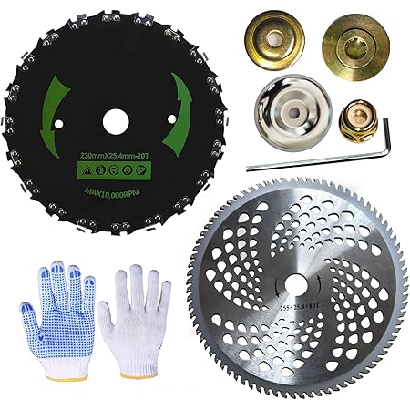 Amazon.com: AI. YUYU Upgrade 2-Set 9" x 36T Carbide Tip Brush Cutter ...