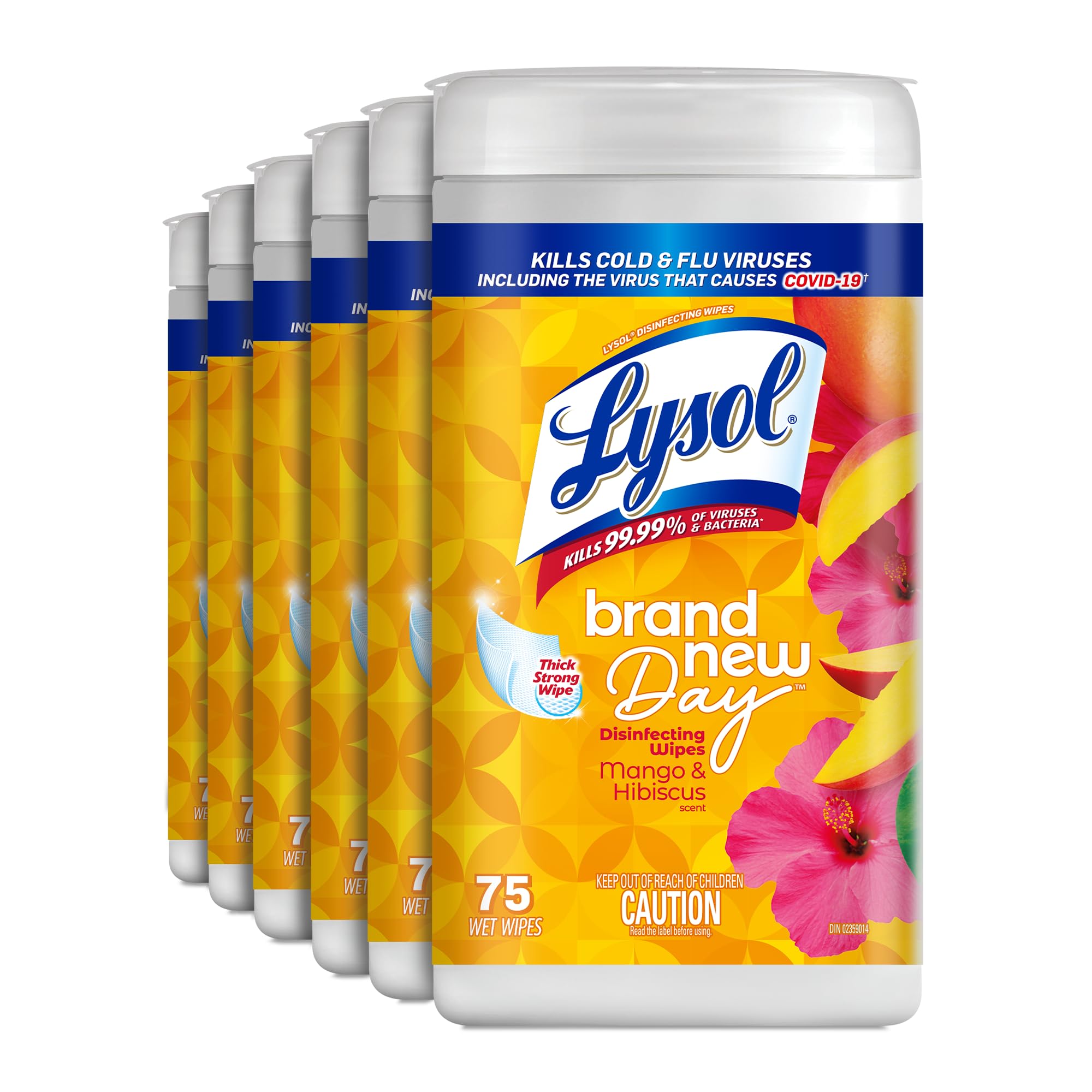 Lysol Disinfecting Wipes, Mango & Hibiscus, Thick Strong Wipe, Kills 99 ...
