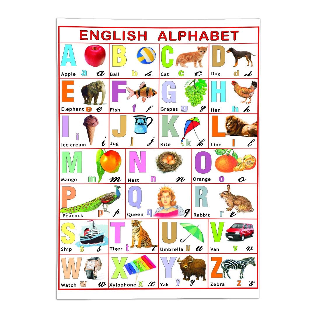 100Yellow® abcd charts for kids Kids Learning | Perfect For Home ...