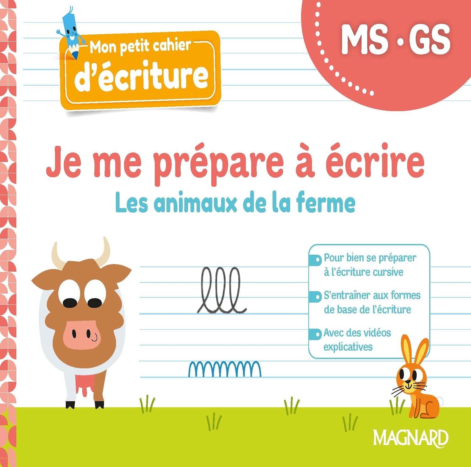 Je me prépare à écrire MS-GS, Les animaux de la ferme (2022) - Cahier ...